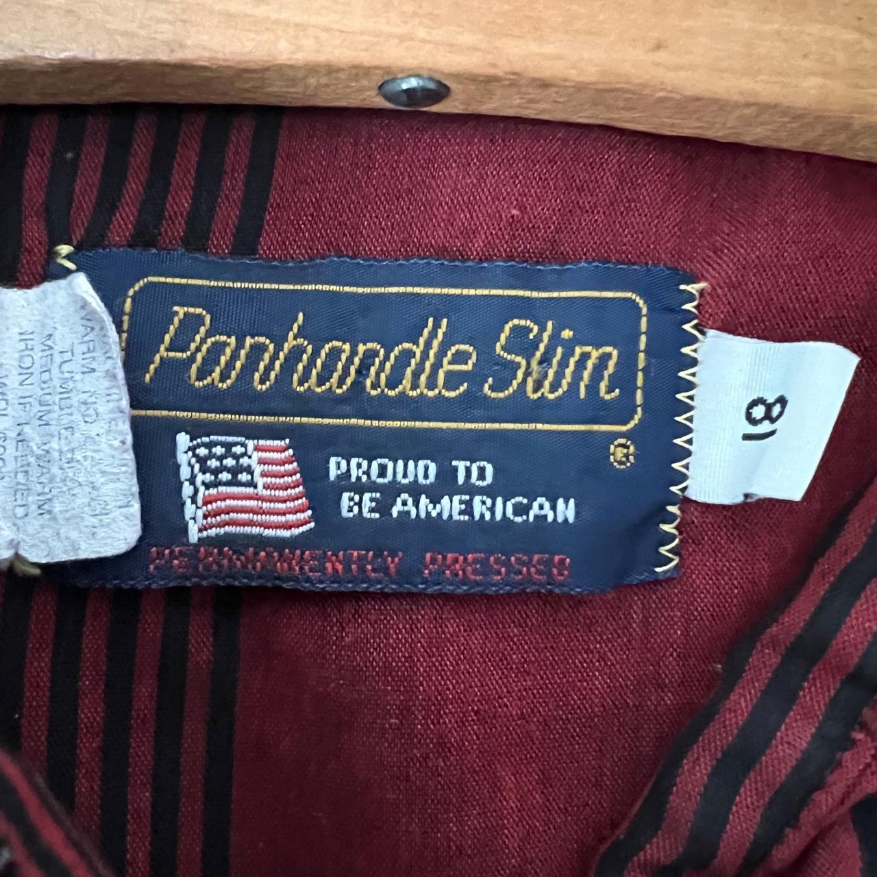 Panhandle Men's Burgundy and Black Shirt | Depop