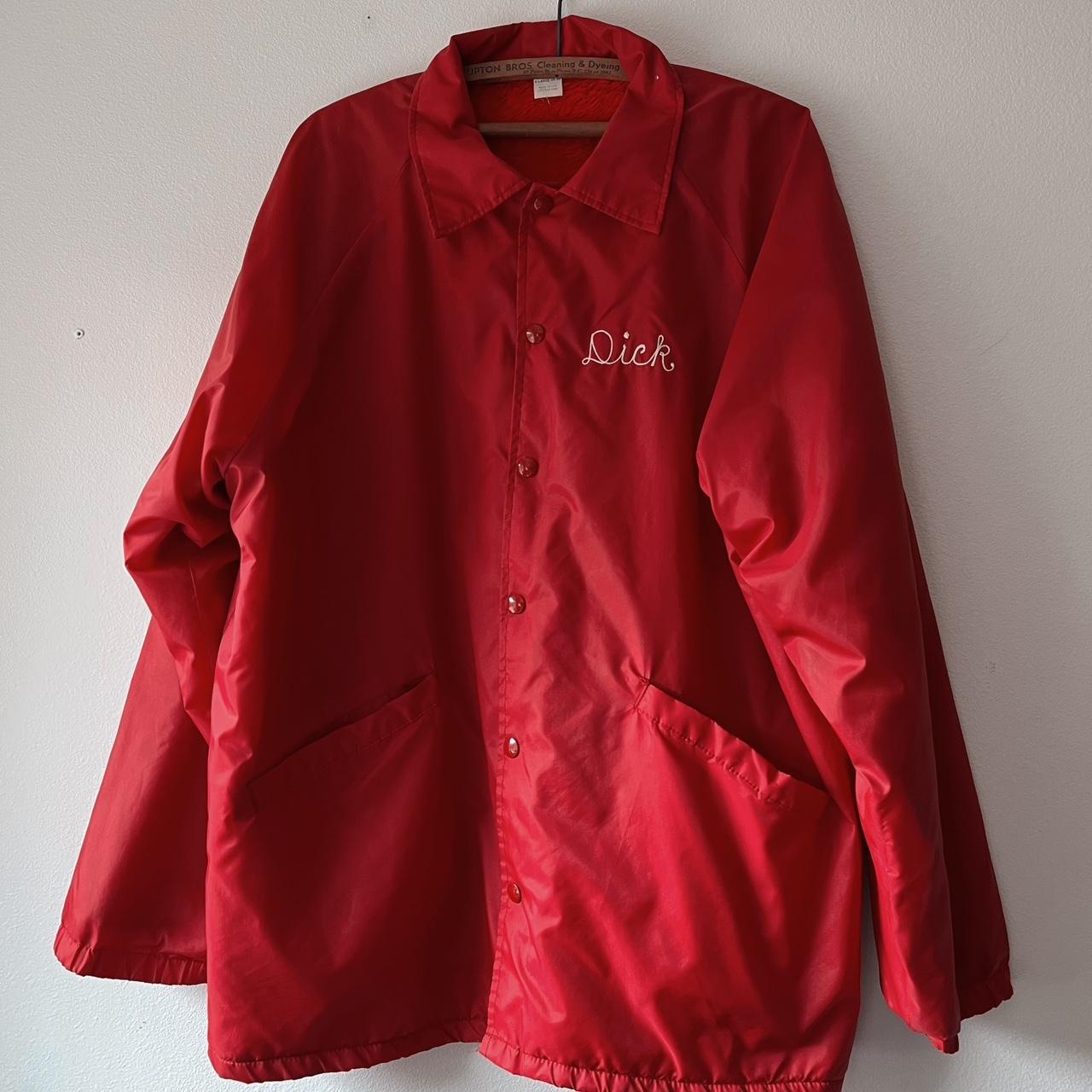 Vintage 70s/80s men’s red coaches nylon jacket.... - Depop