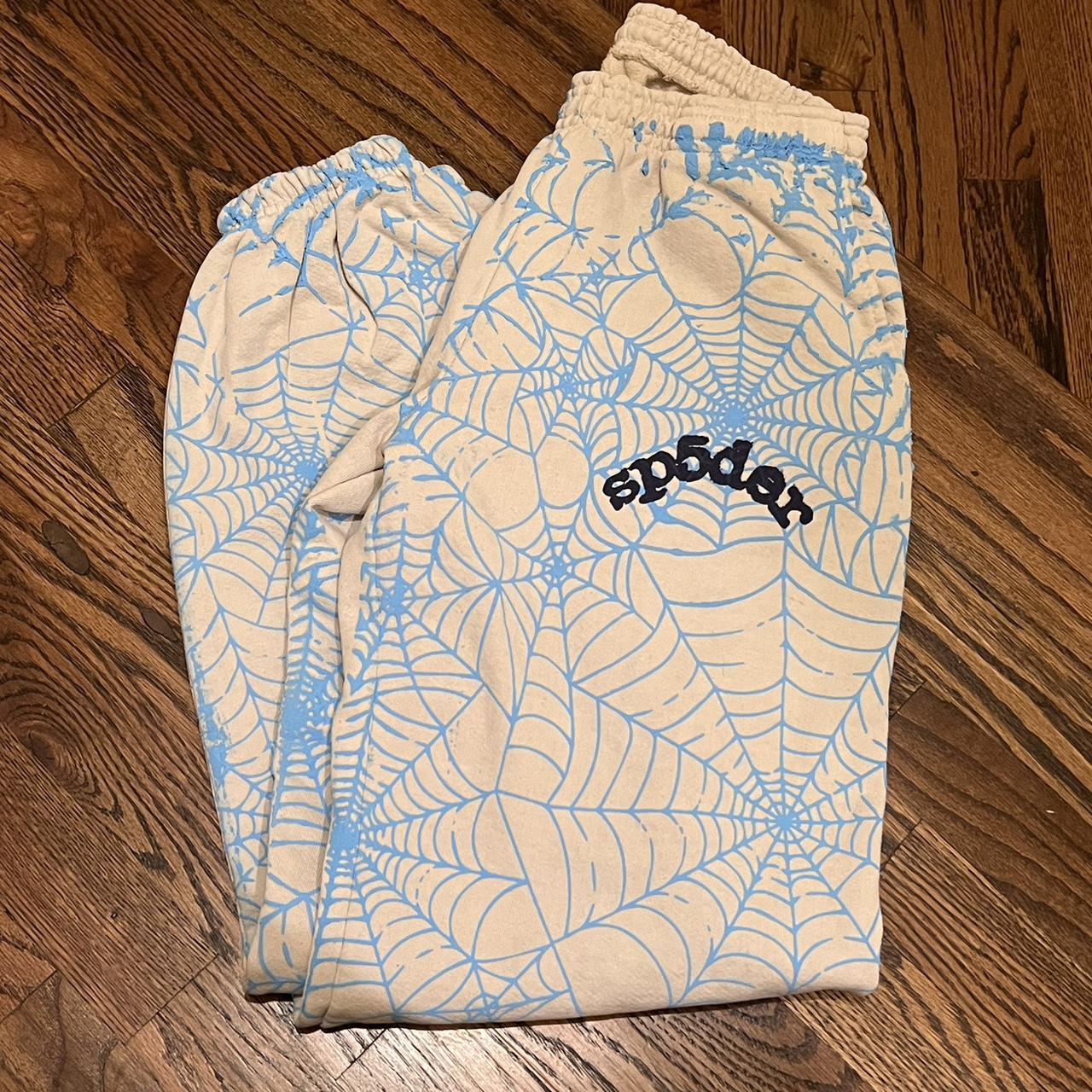 SP5DER Grey & Blue All over print XS brand new.... - Depop