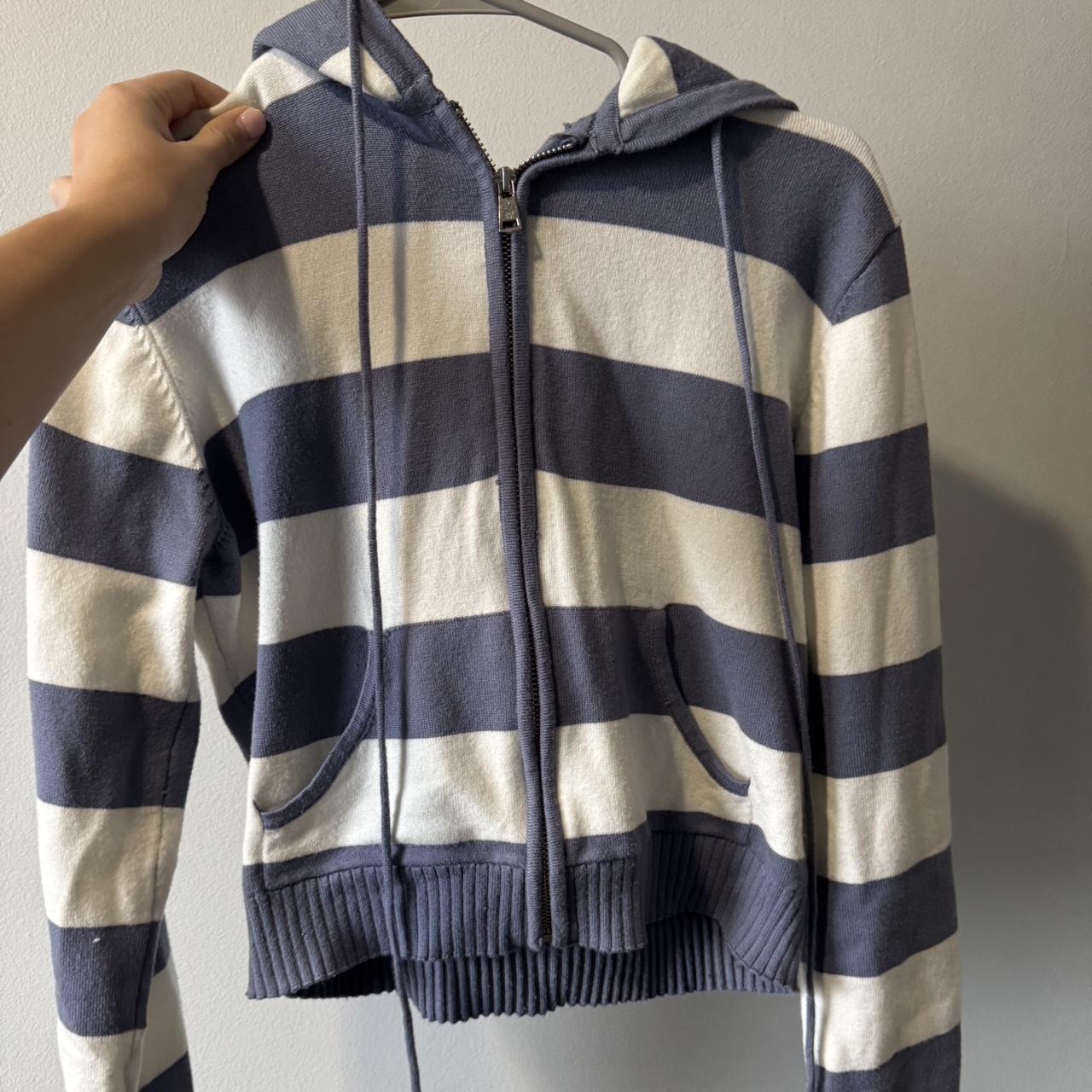 Edikted striped zip up! Worn a handful of times.... | Depop