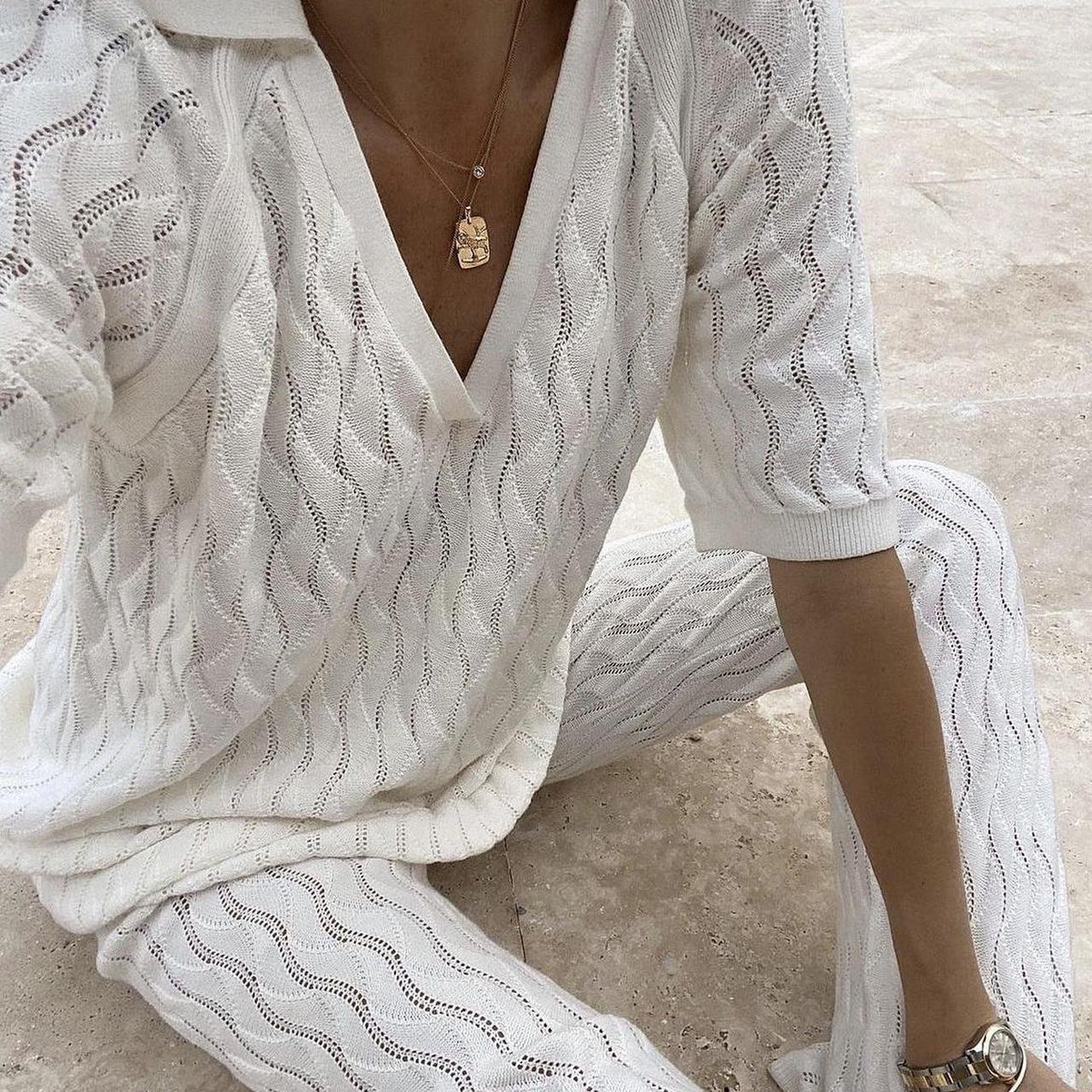 REPOP Steele white wave set Size: Small Worn twice... - Depop