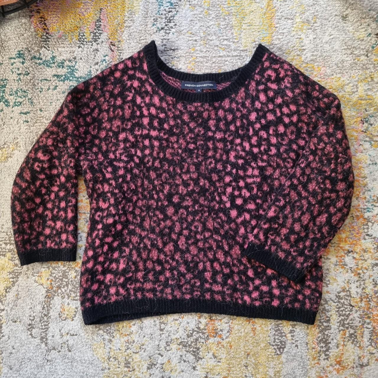 French Connection leopard print jumper • Size S -... - Depop