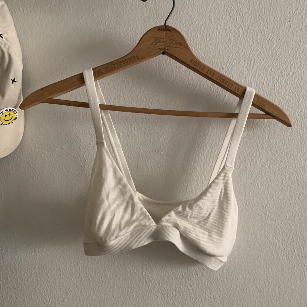 Parade ribbed white bralette Only worn a couple... - Depop