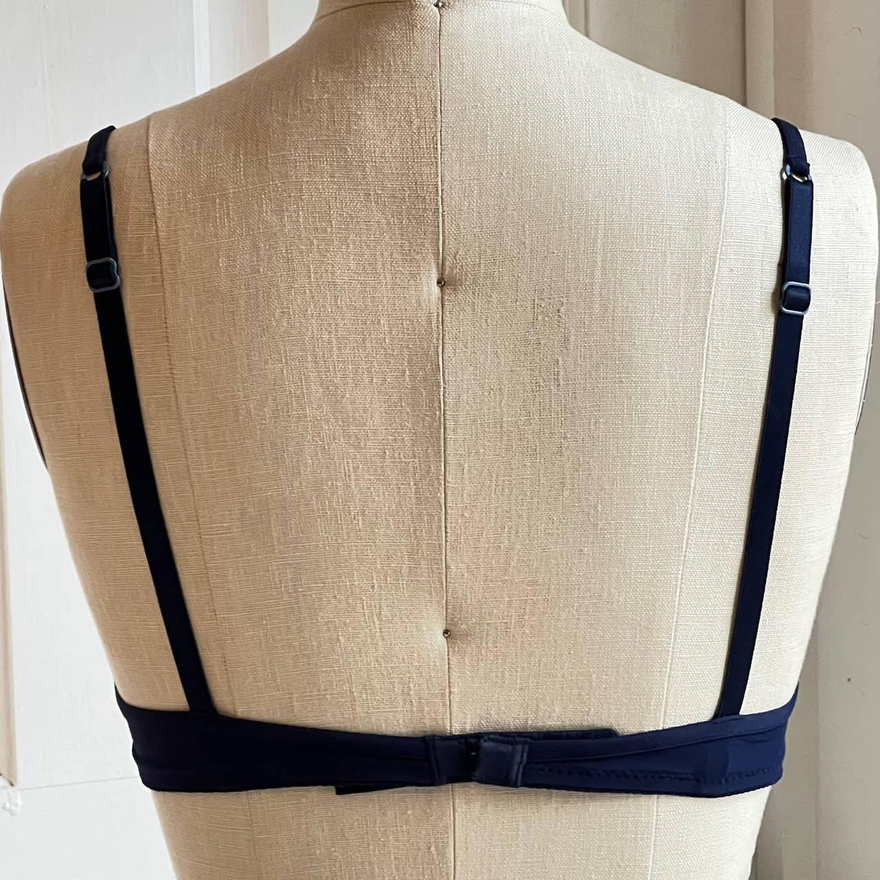 La Perla Womens Blue And Cream Bra Depop