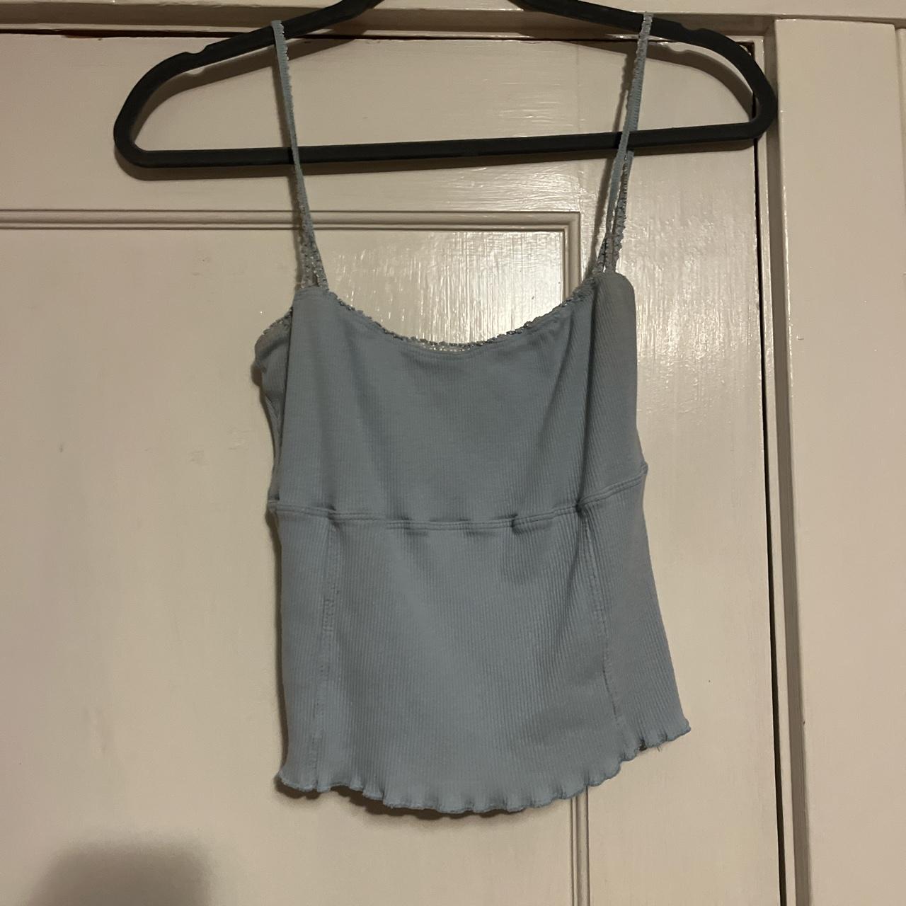 baby blue unif tank size L NO PAYPAL PLEASE ‼️dm for... - Depop