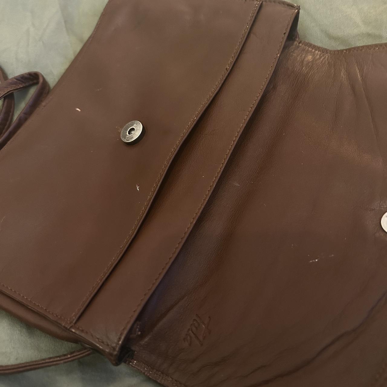 Tula real leather vintage cross body bag in warm... - Depop