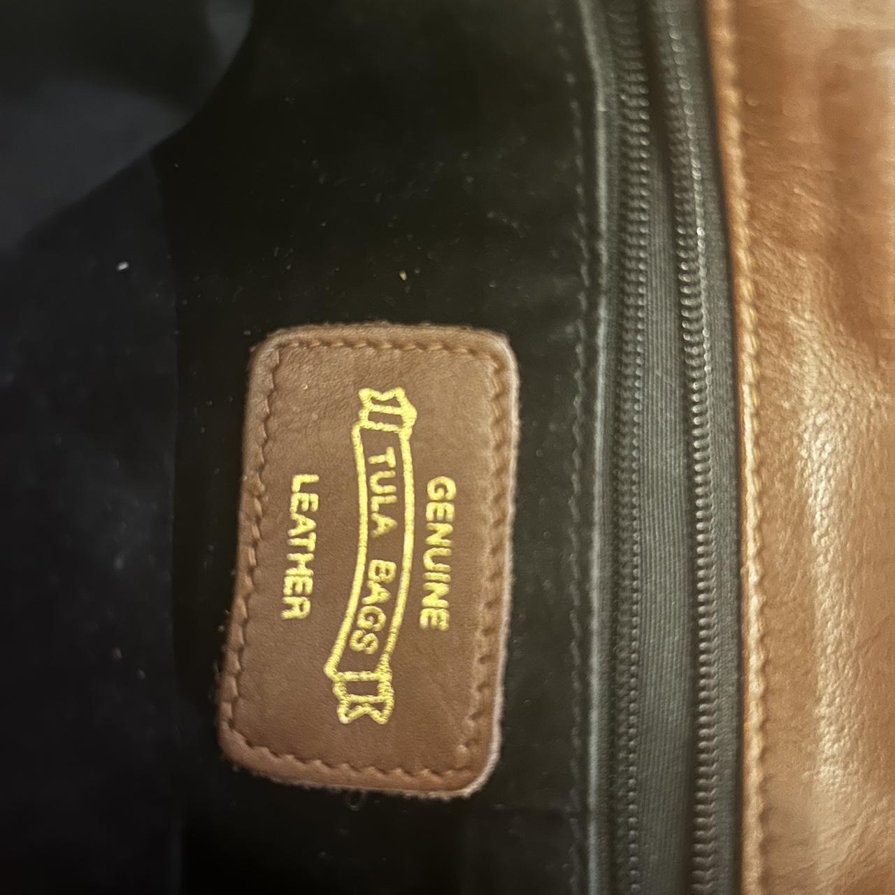 Tula real leather vintage cross body bag in warm... - Depop