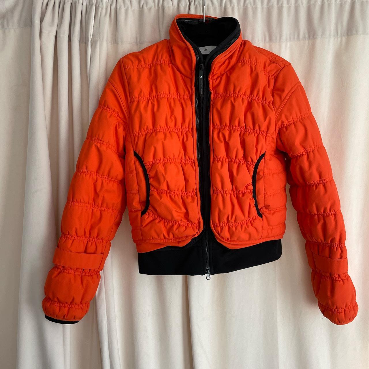 Very cool bright orange puffy coat / ski jacket from... - Depop