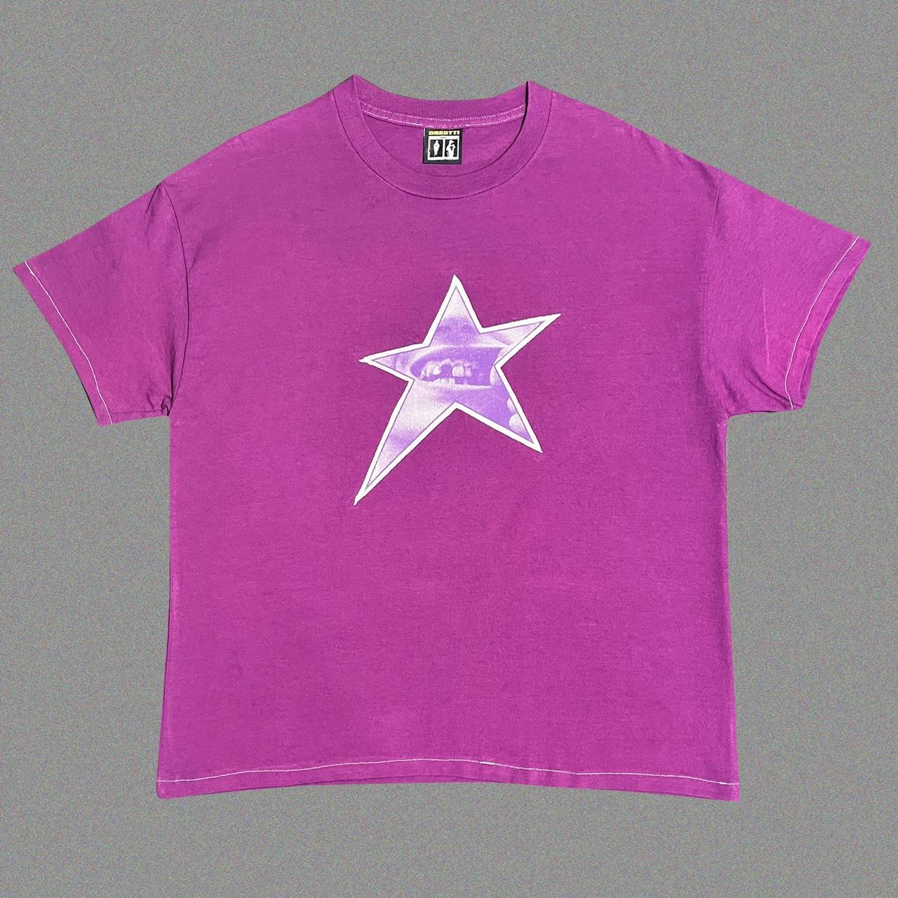 “Smile, even if you’re ugly” Patchwork Tee Star... - Depop