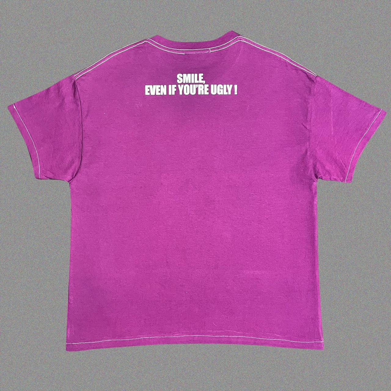 “Smile, even if you’re ugly” Patchwork Tee Star... - Depop