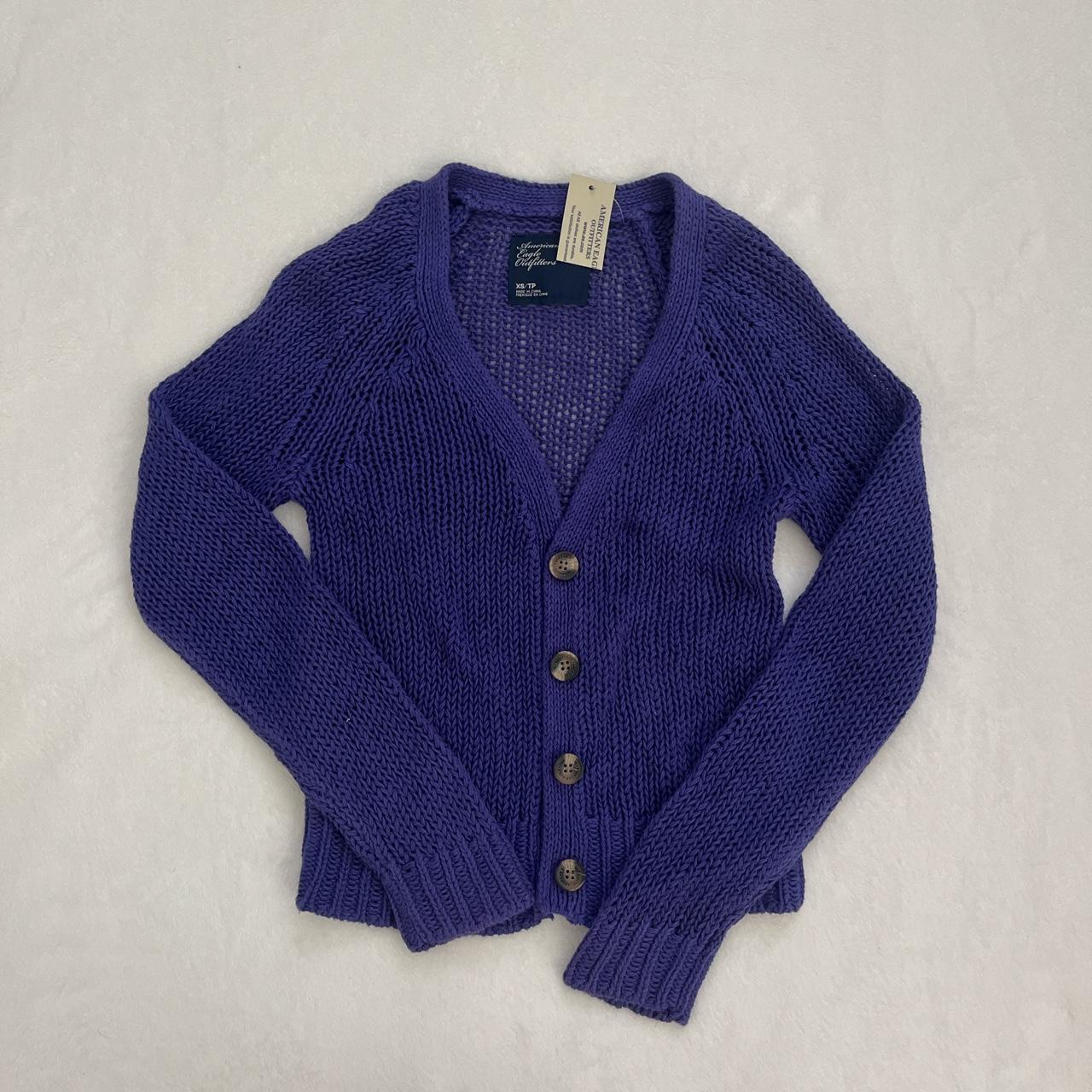 cute purple knit cardigan still new with tag (never... - Depop