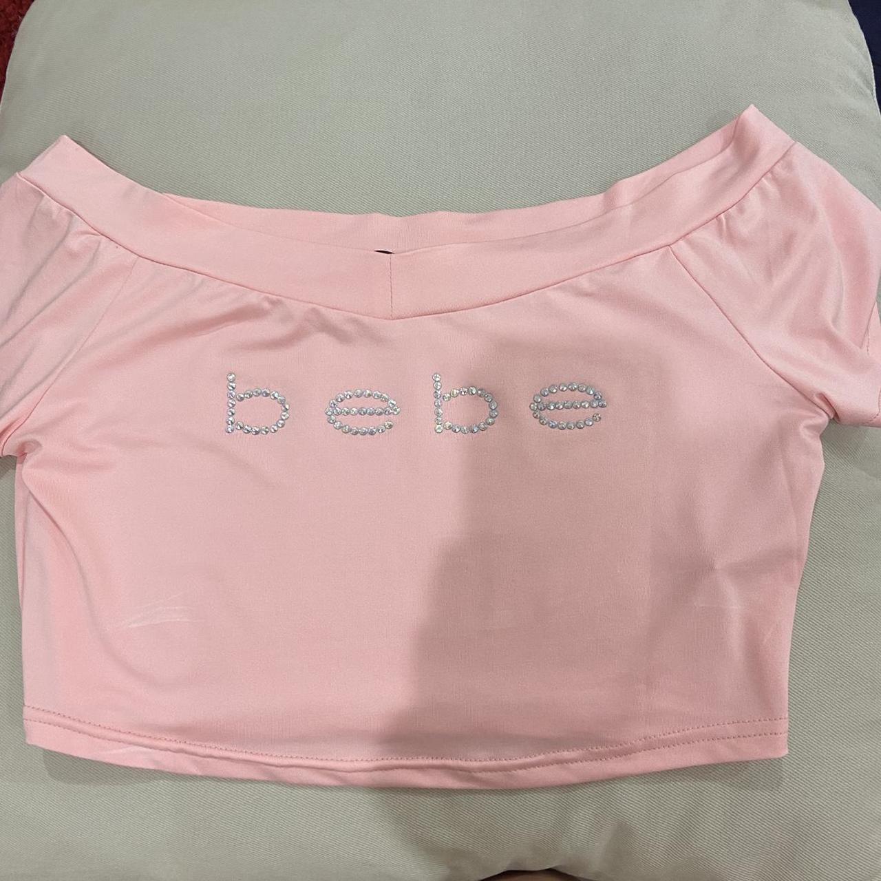 Bebe Women's Pink Crop-top | Depop