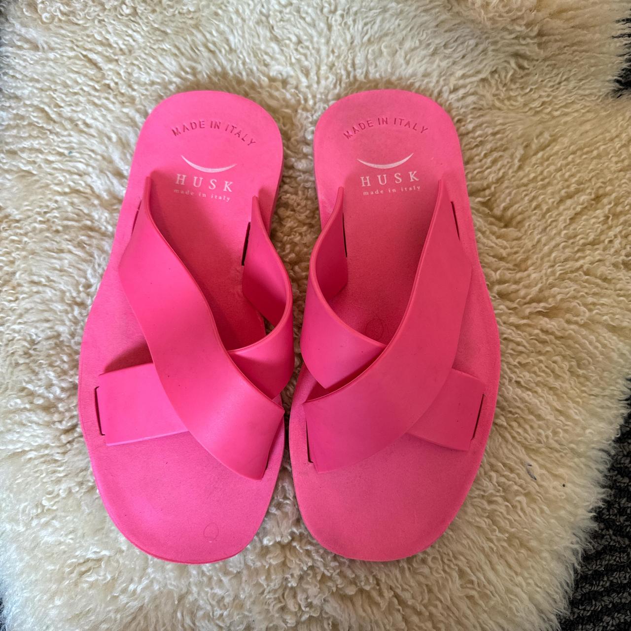 Pink Husk Slides, waterproof! Labelled size 35/36 - Depop