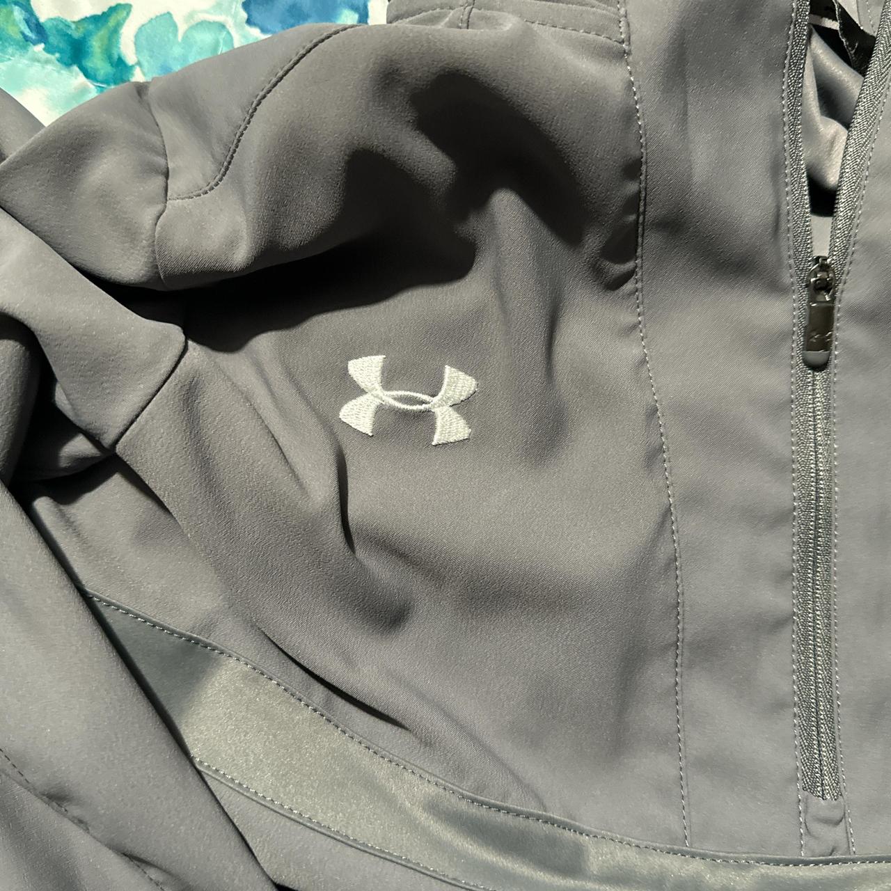 Grey half zip Under Armour jacket in perfect... - Depop