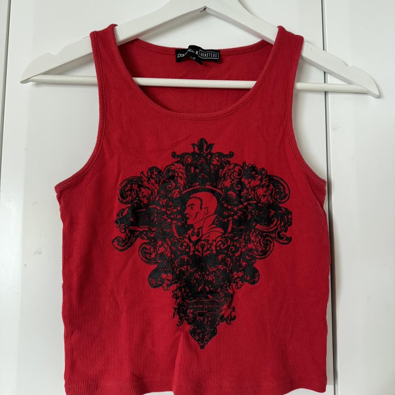 Dollskill red and black Dracula tank top 🎀Dollskill... - Depop