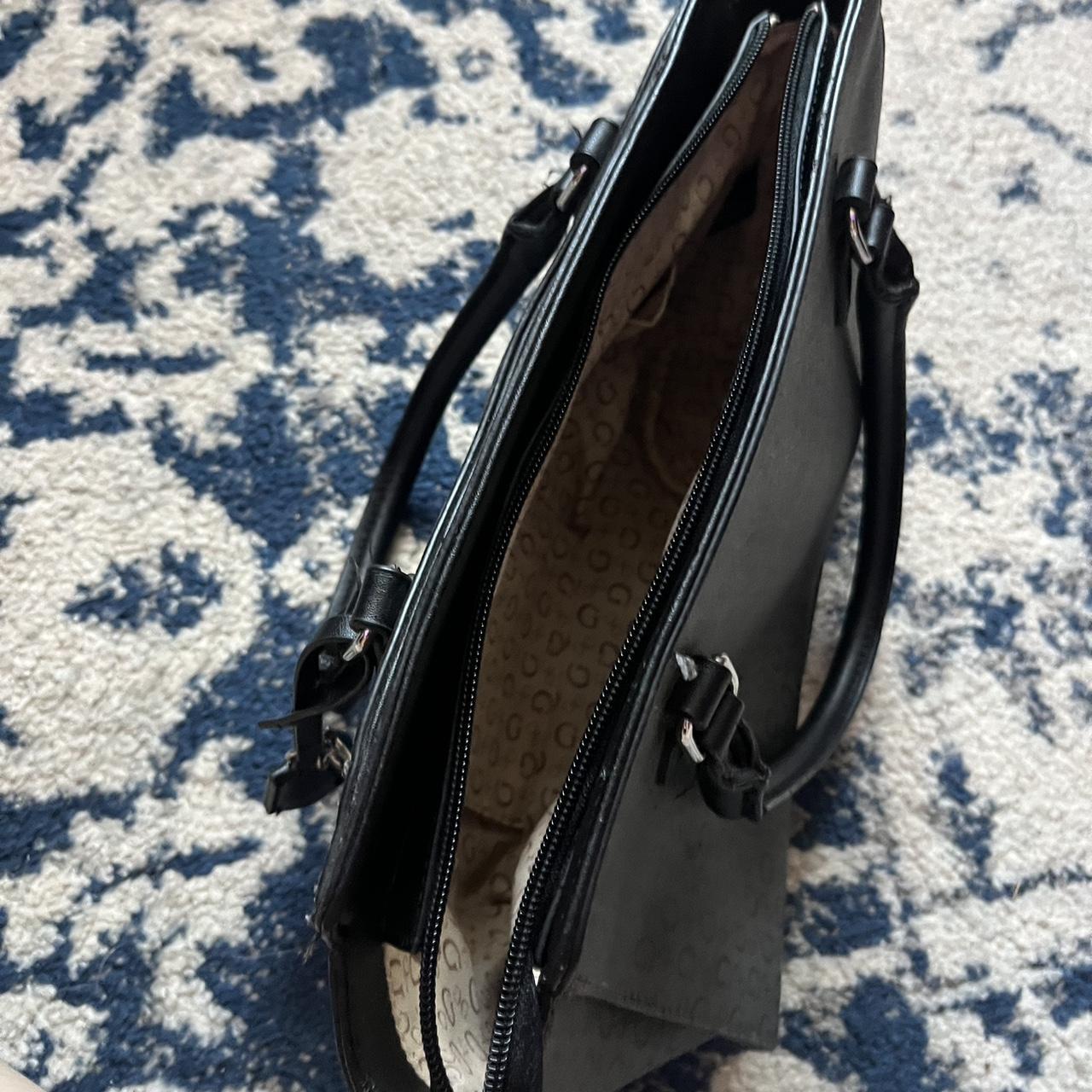 Guess Women's Silver and Black Bag | Depop