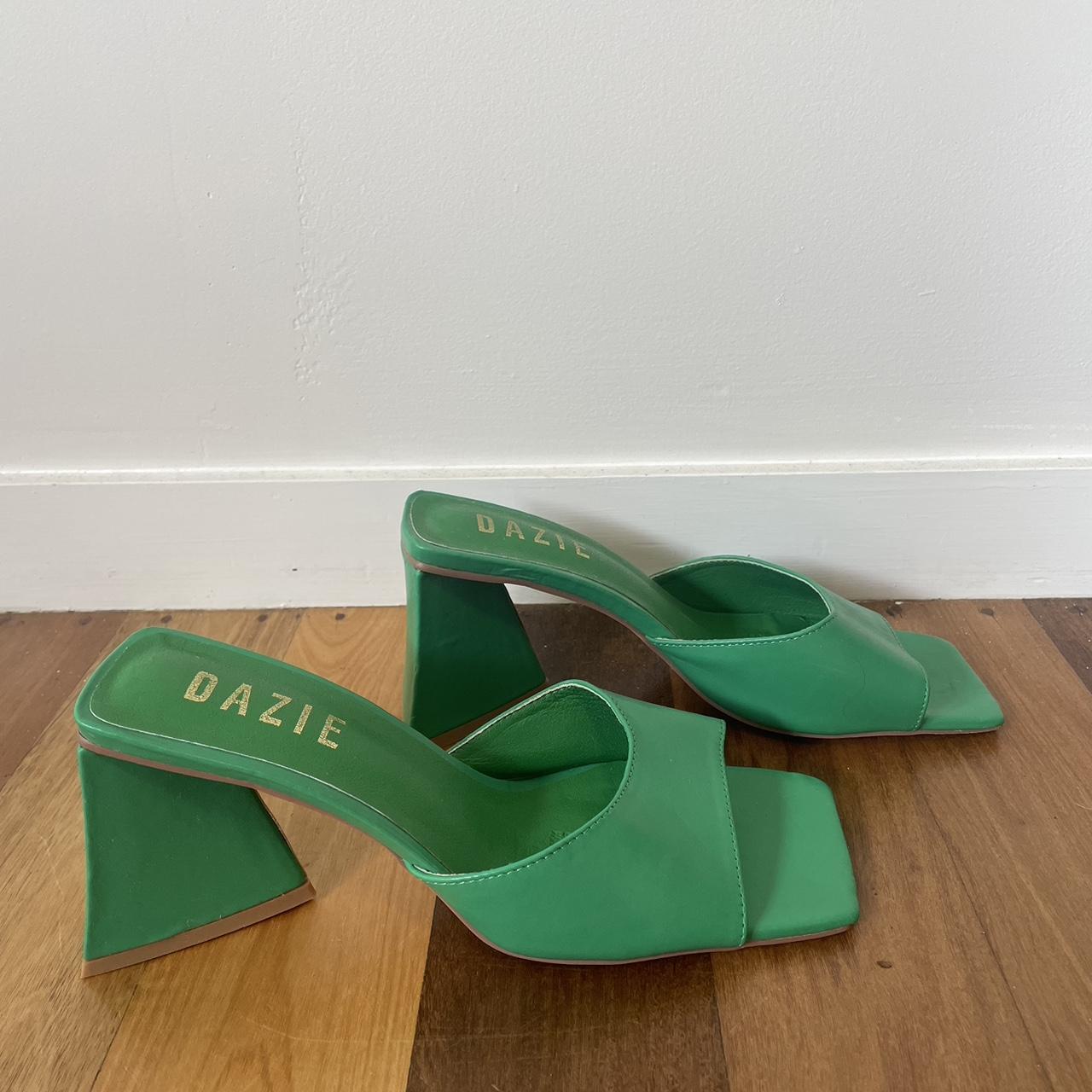 Green Dazie heels! Size 8 Only worn once! - Depop