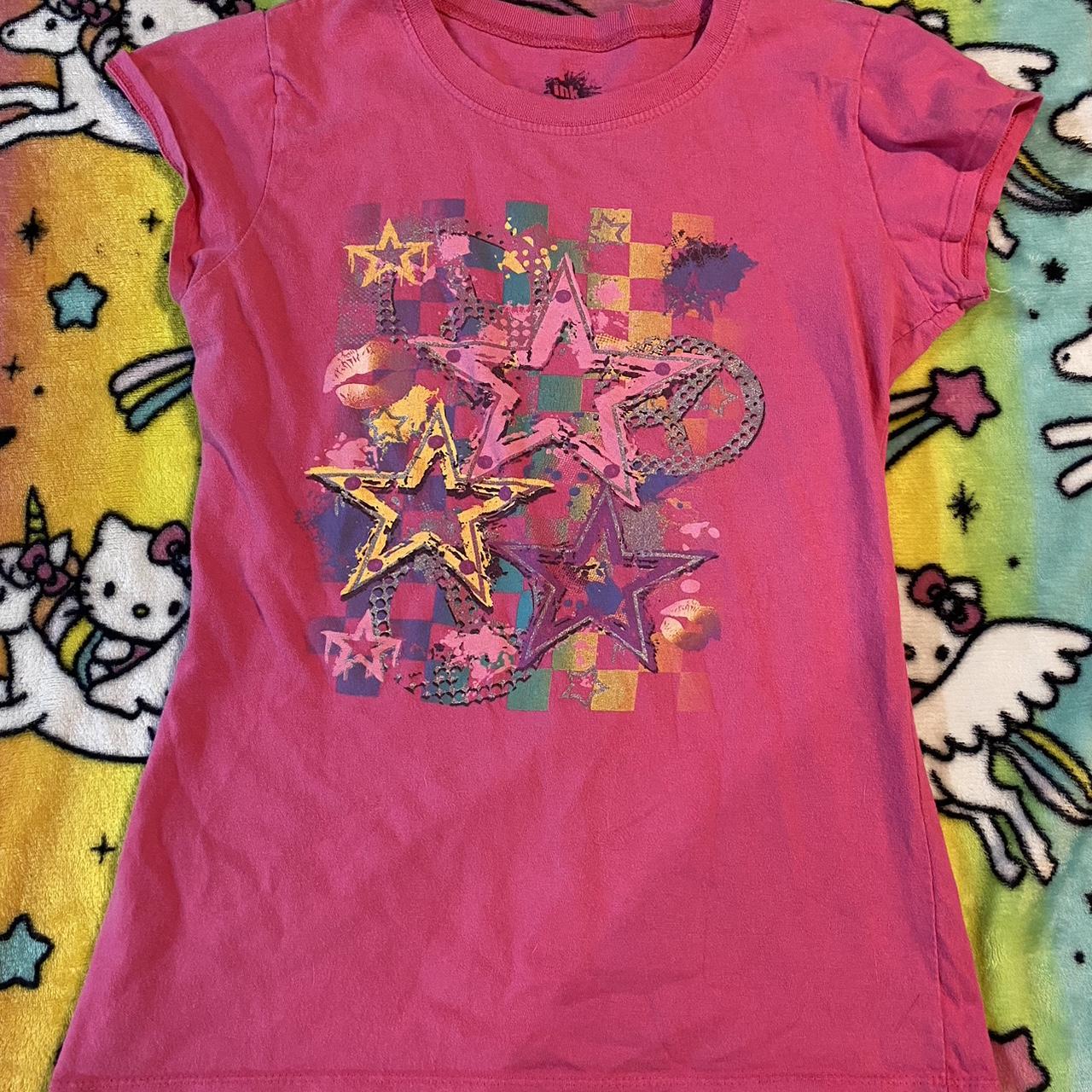 scene 2000s slim tee shirt size XL in kids or a S/XS... - Depop