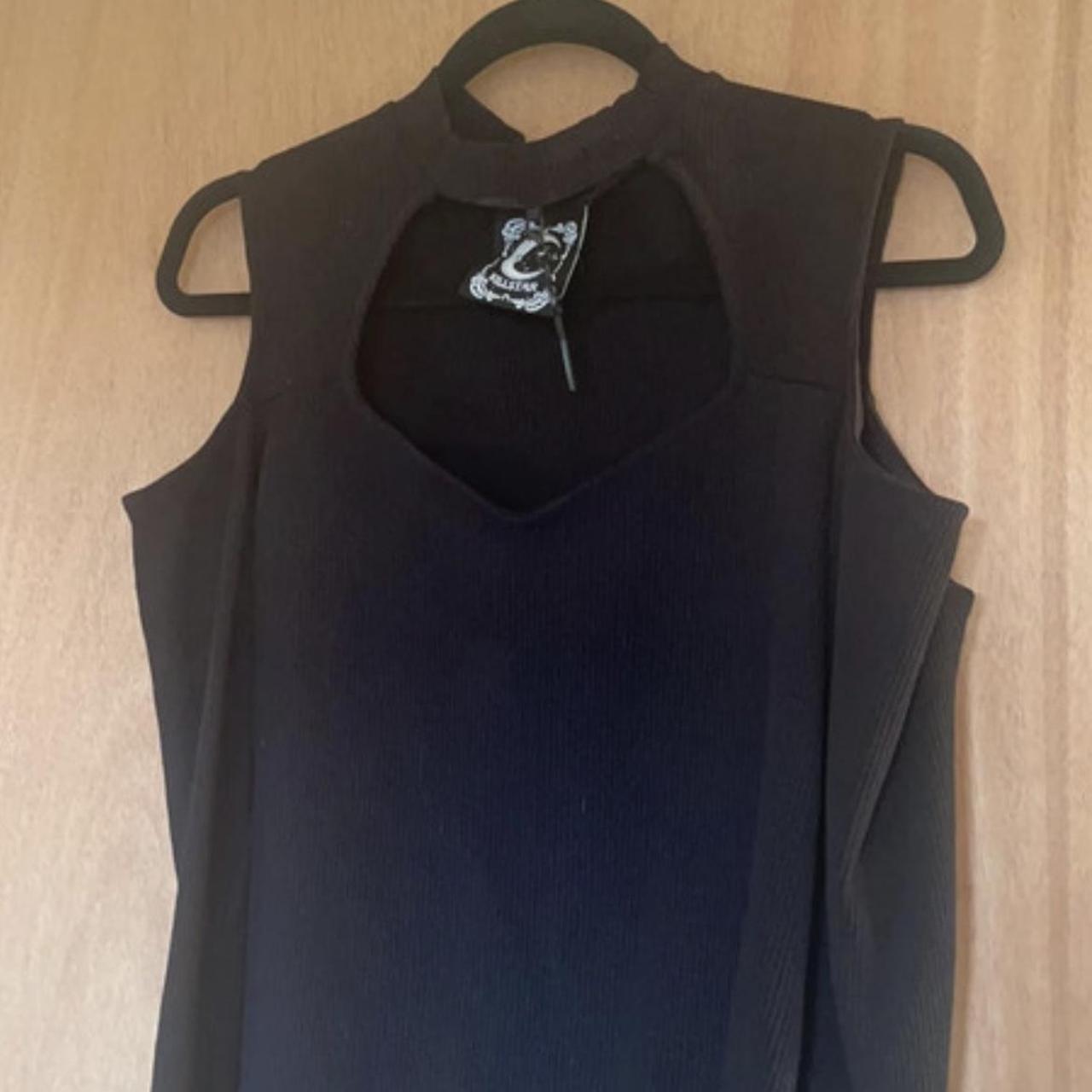 Killstar cut out shoulder and chest top with hanging... - Depop