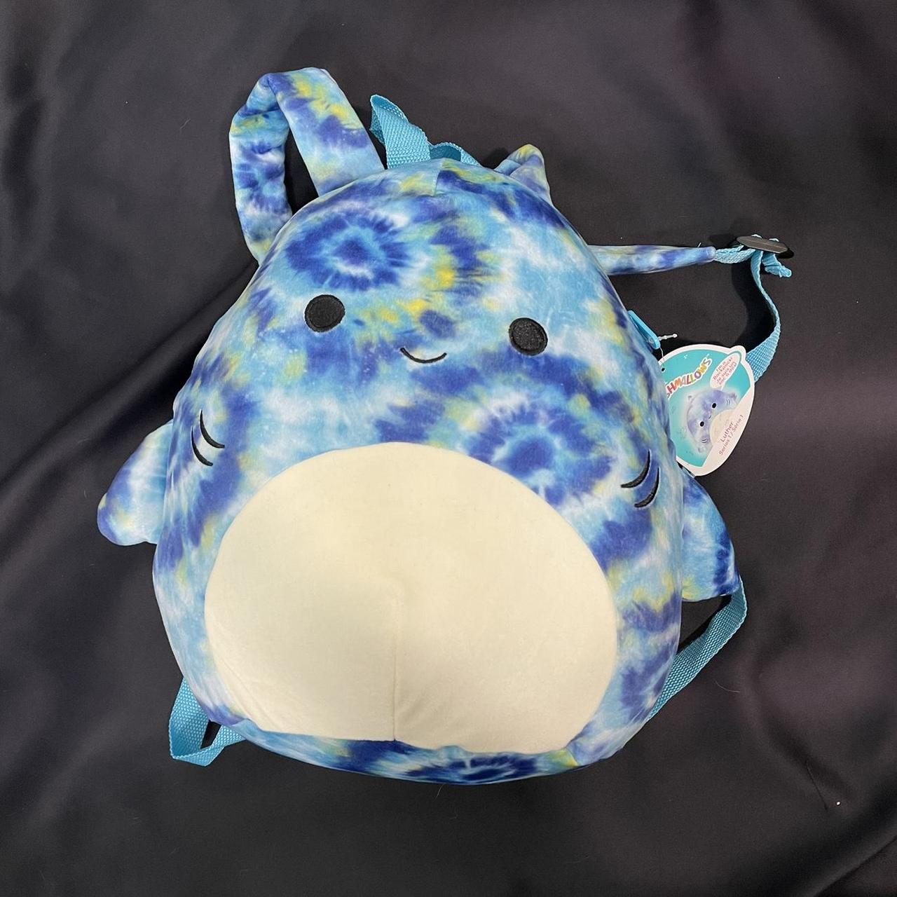 Squishmallow Shark Luther Plush Backpack -Has bio... - Depop