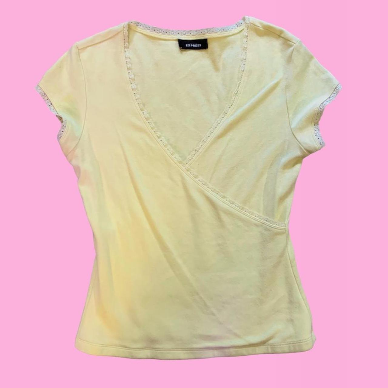 Express Women's Yellow Shirt | Depop