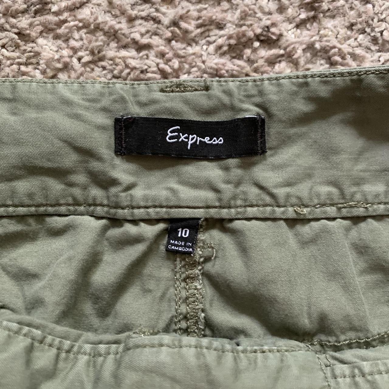 Y2K Express Green Mini Skirt love the gold details... - Depop