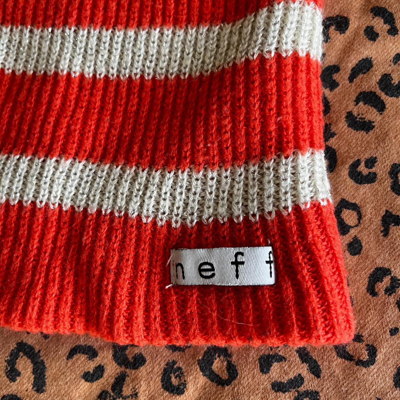 neff Traffic Cone Knit Acrylic Beanie Hat • the... | Depop