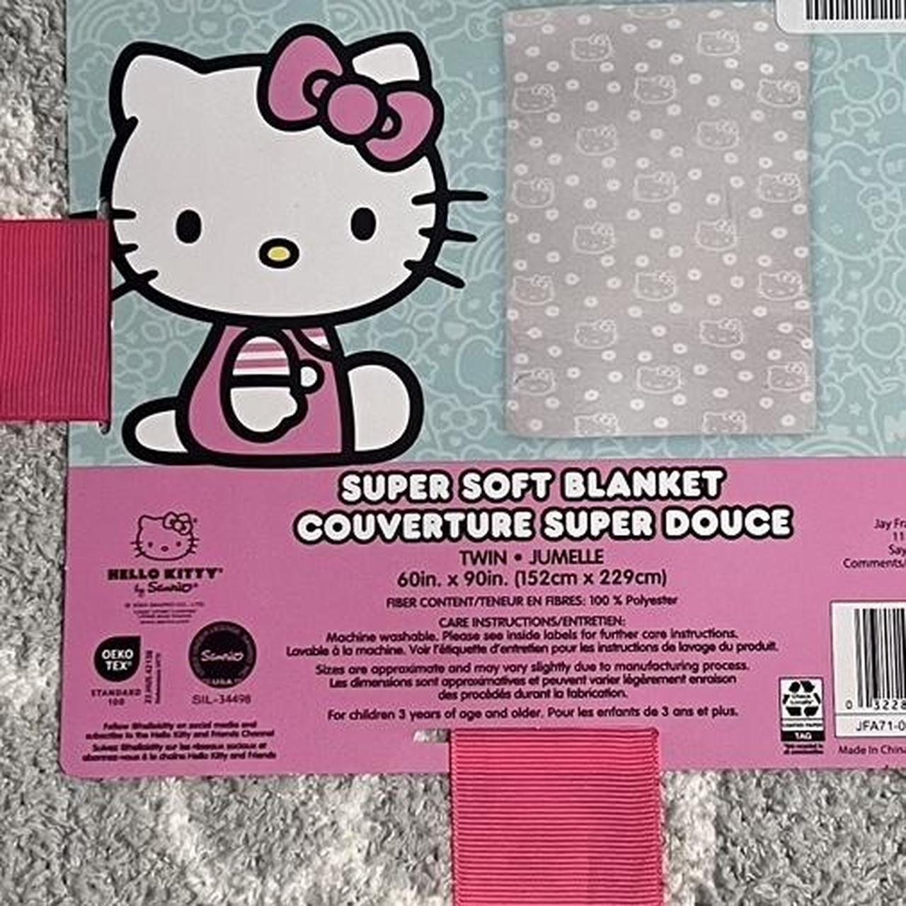 HELLO KITTY twin sized blanket 60” by 90” - Depop