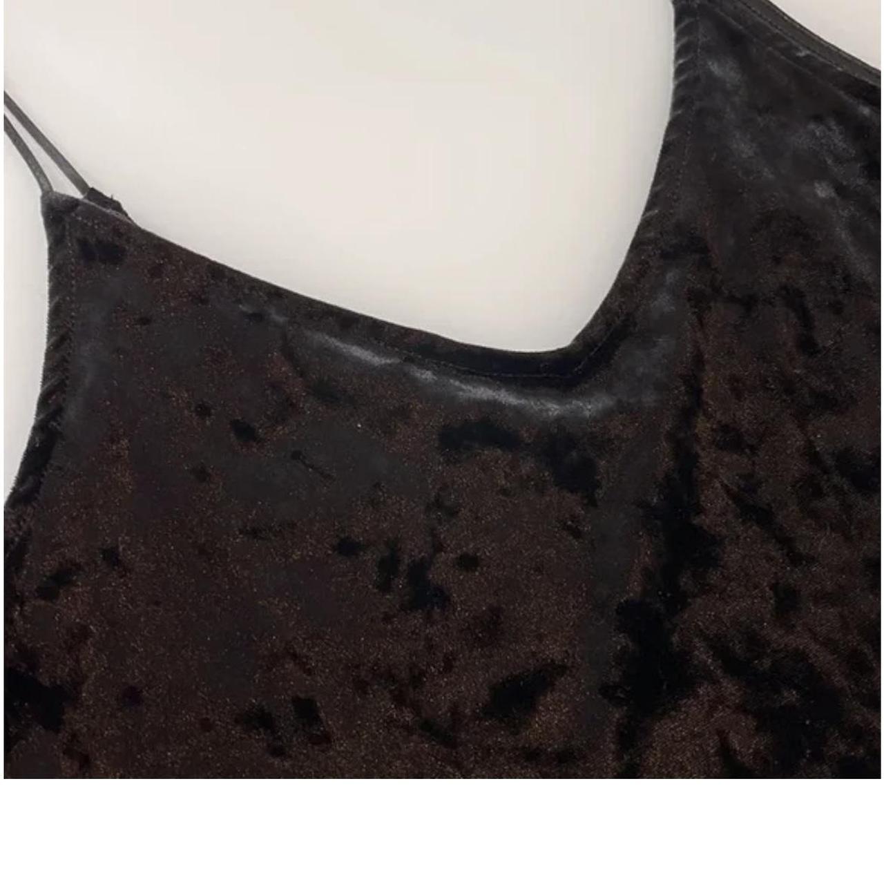 H&M Divided Black Crushed Velvet Double V-Neck... - Depop