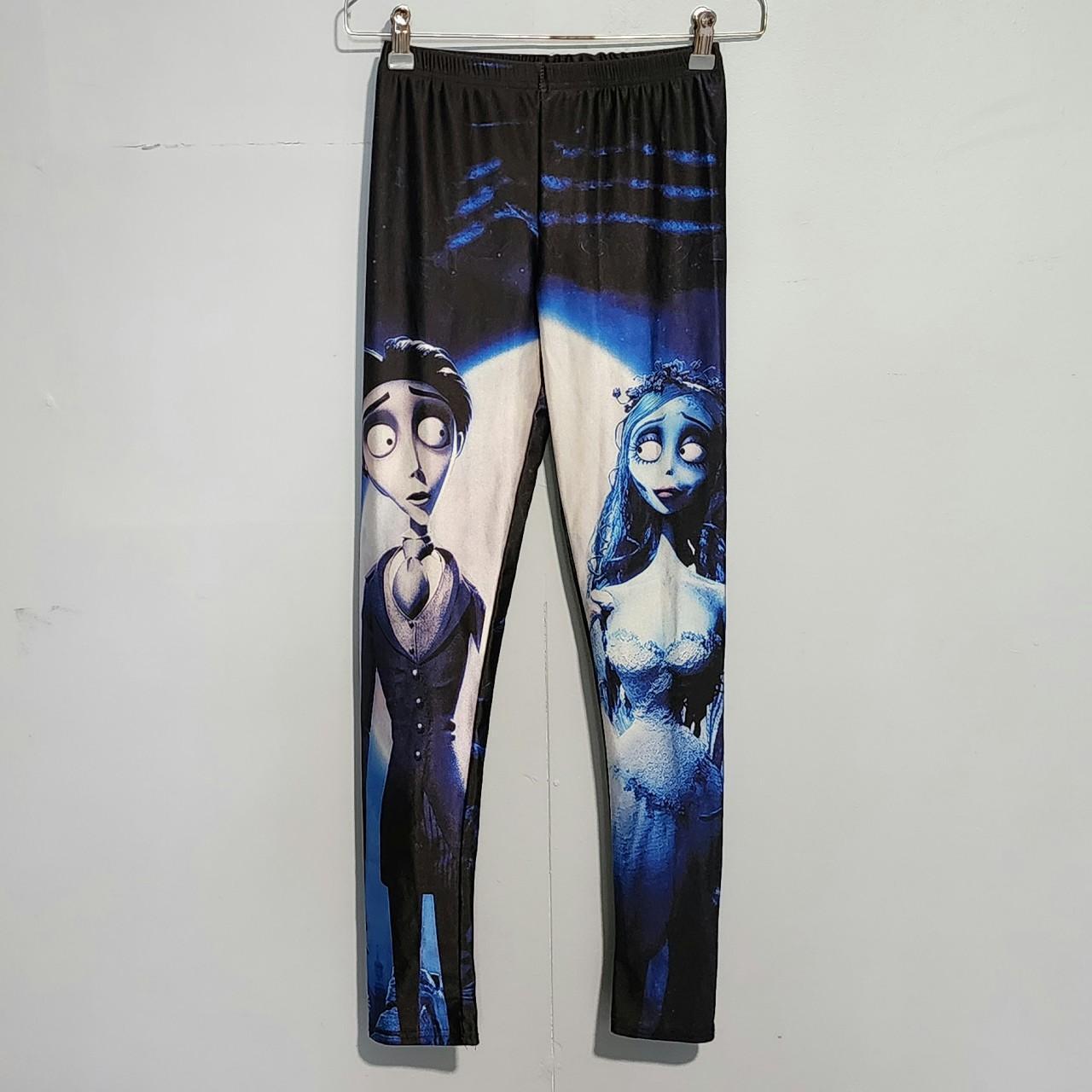 Corpse Bride Print Leggings No size, best fit... - Depop