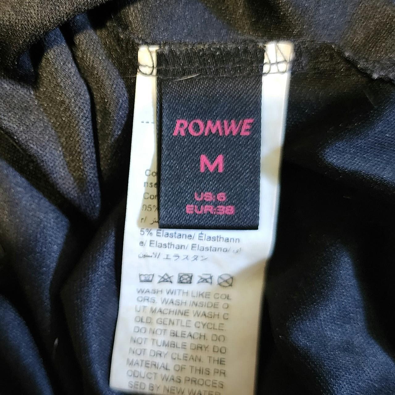 ROMWE Goth Patchwork Print Contrast Lace Cami... - Depop