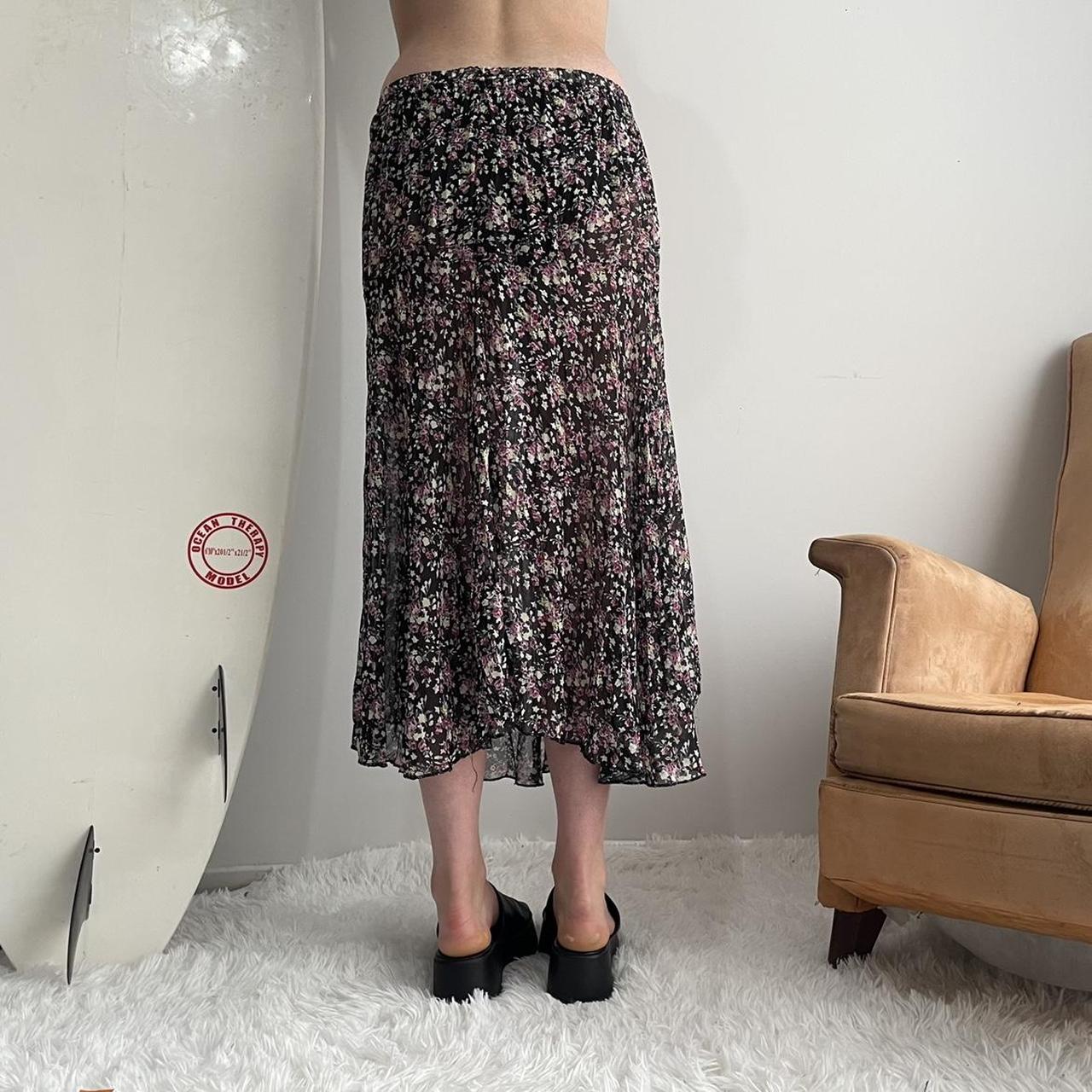 🌀gorgeous sheer micro mesh maxi skirt!!! It has an... - Depop