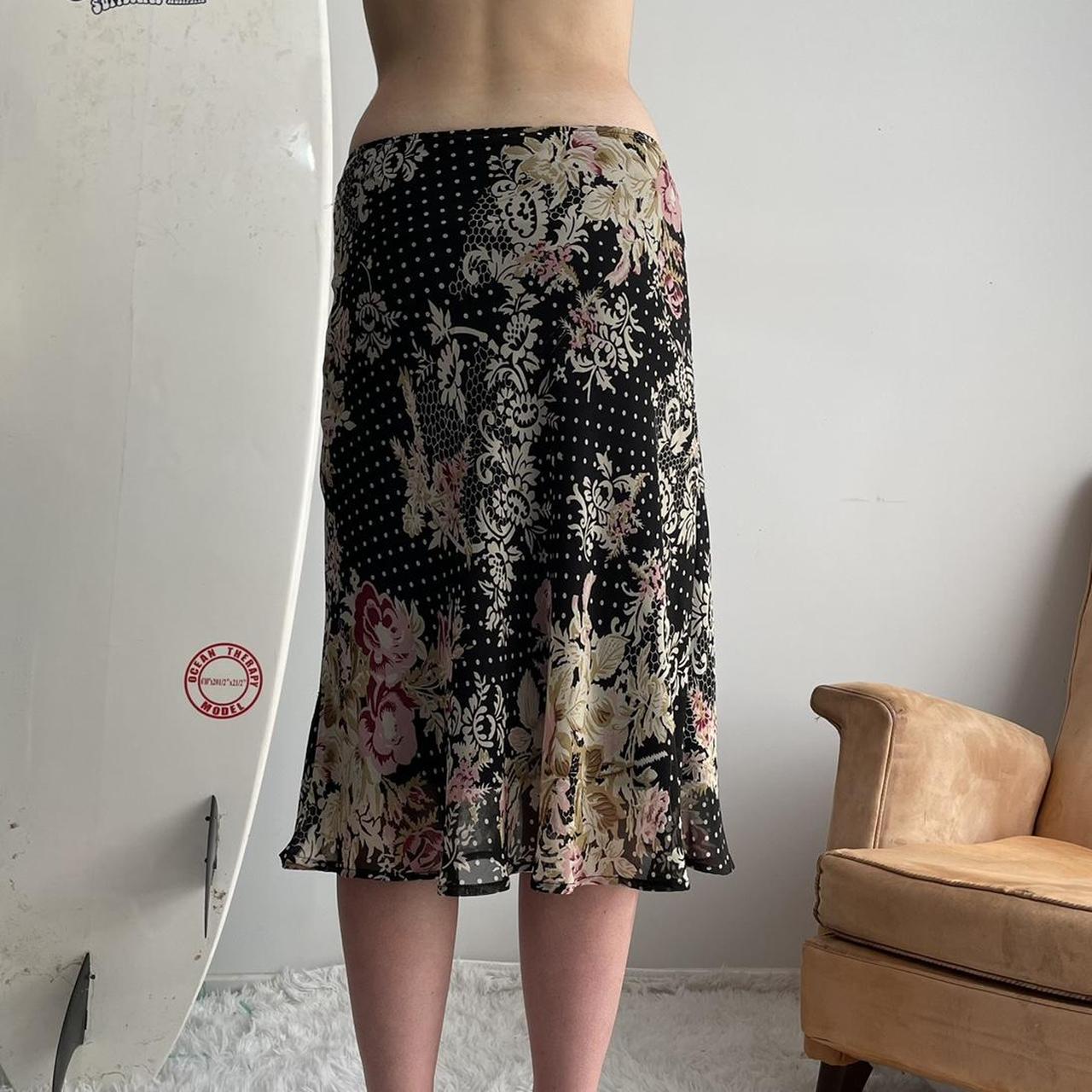 🌀this stunning sheer mesh midi skirt features a... - Depop