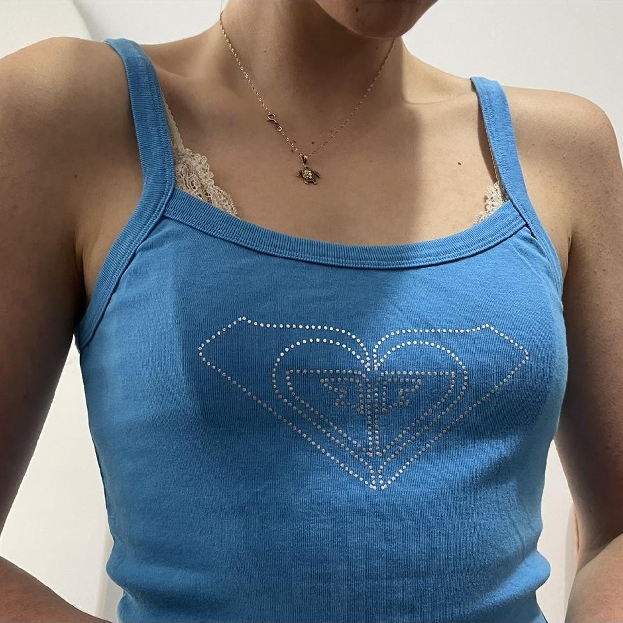 🌀 y2k surfer girl tank 🏄🏼‍♀️ it’s by Roxy and is in... - Depop