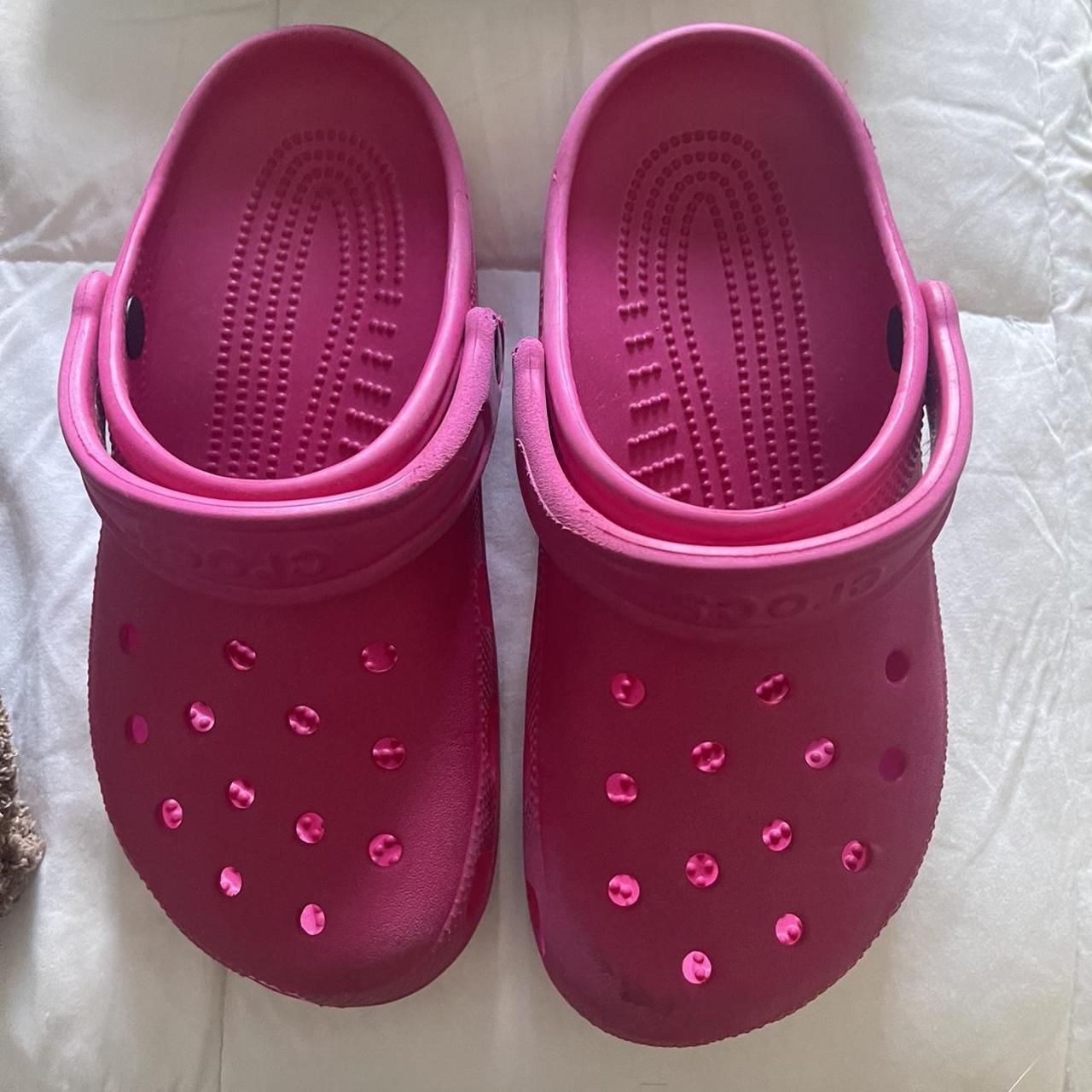 Men 4 Womens 6 Dark pink crocs - Depop