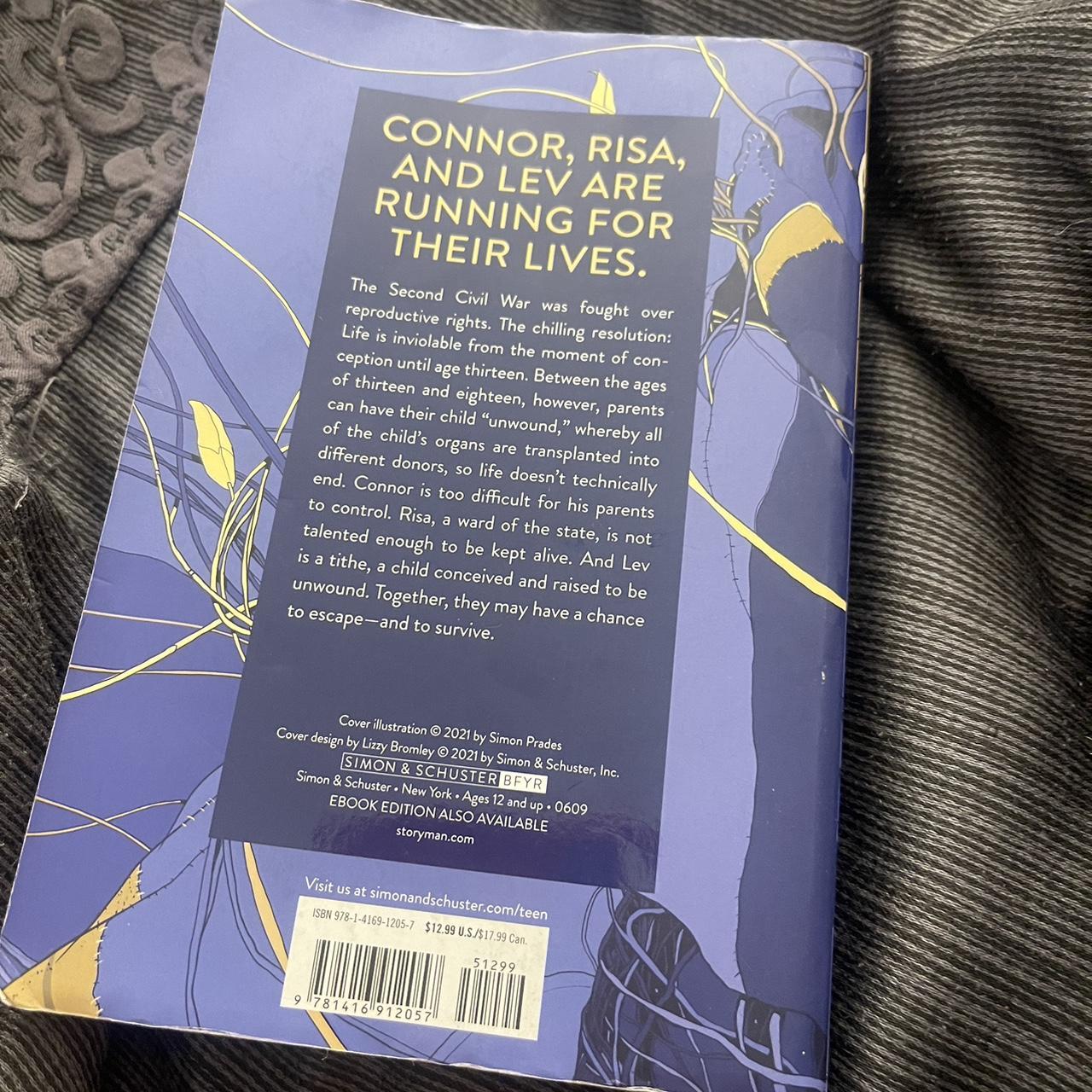 Unwind book by neal susterman - Depop