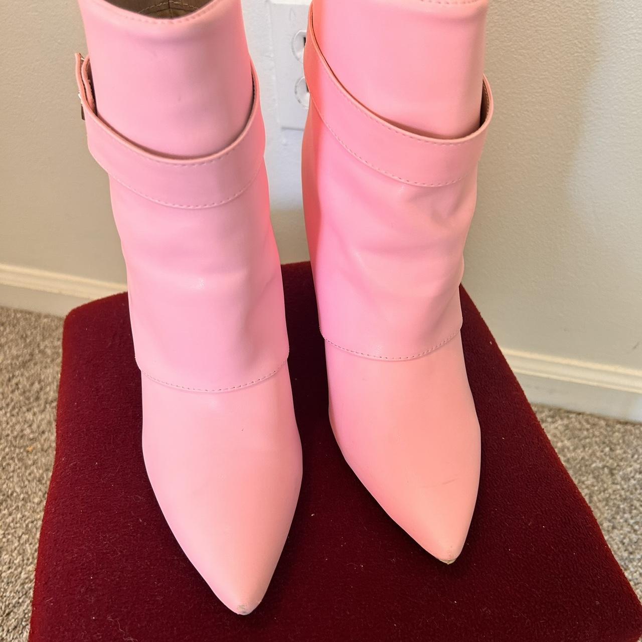 pink boots size 10 - Depop