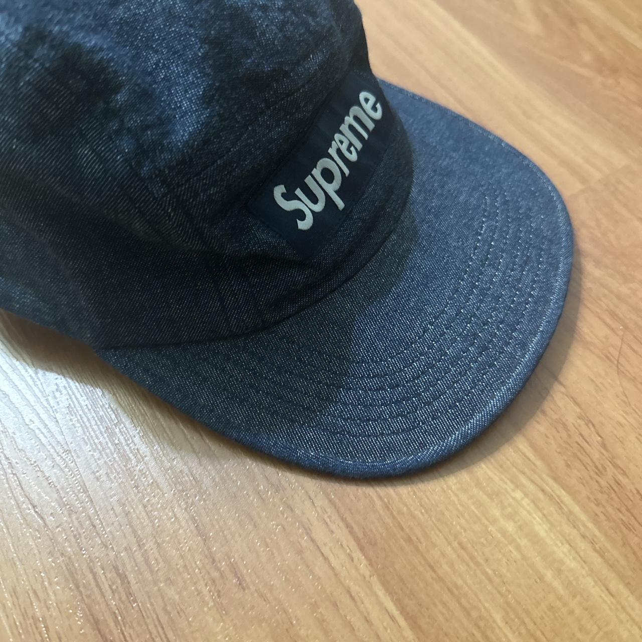 Navy Blue Supreme Box Logo Cap. Worn Twice.... - Depop