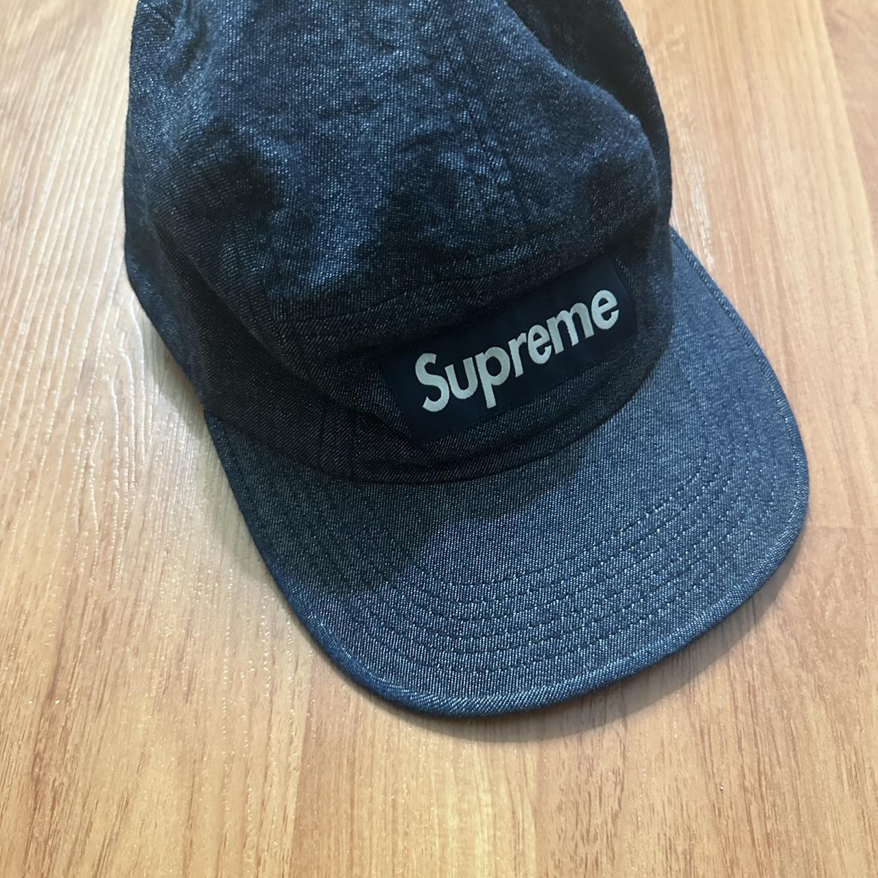 Navy Blue Supreme Box Logo Cap. Worn Twice.... - Depop