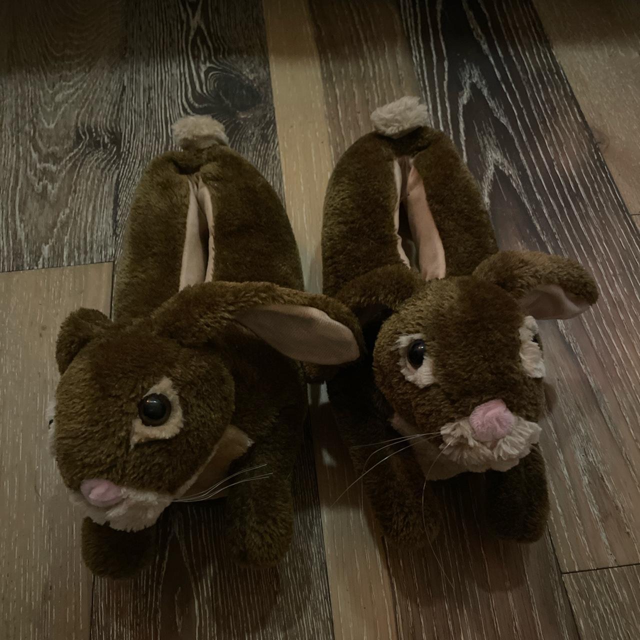 EXTREME bunny slippers. Vintage. They are huge and... - Depop