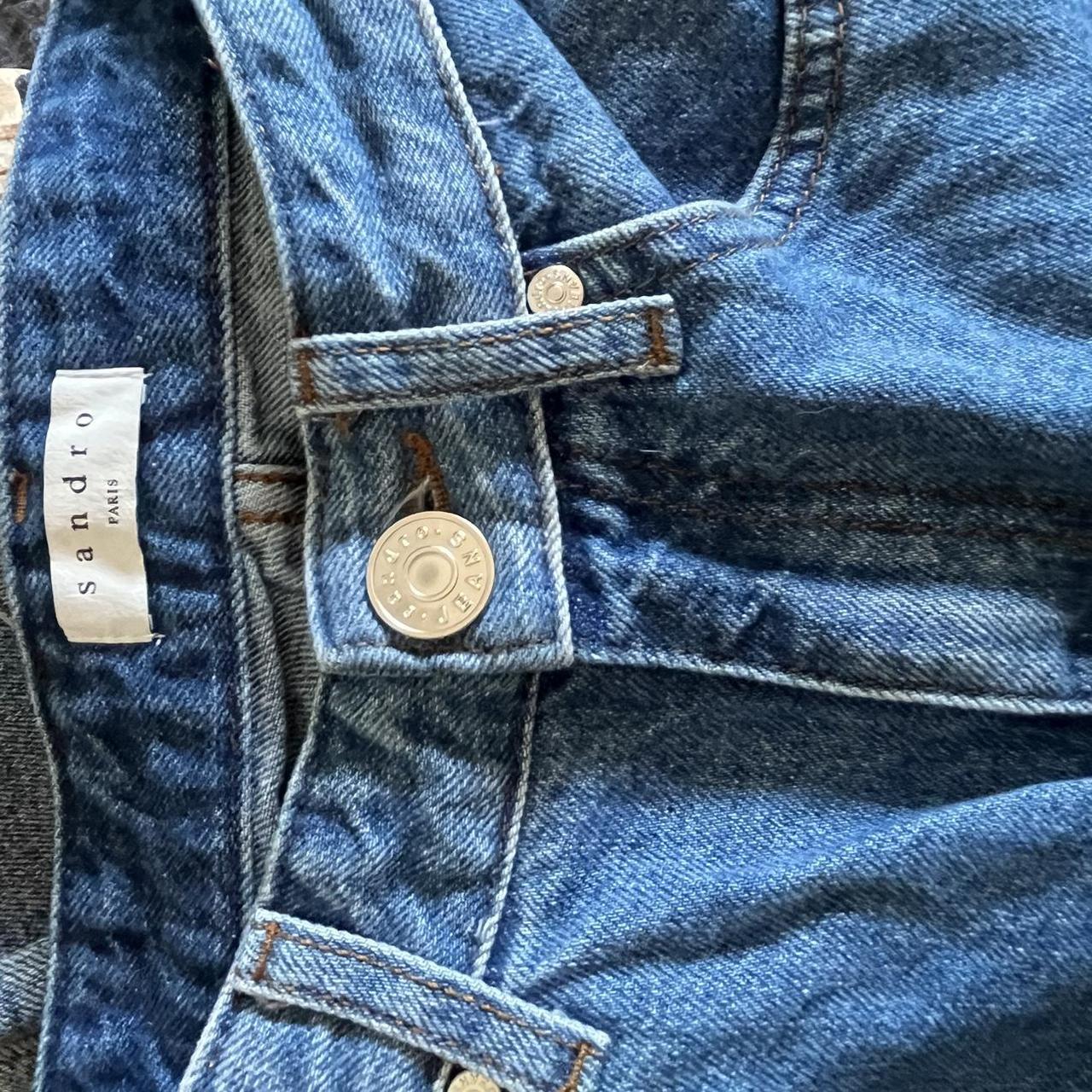 Sandro Paris two tone high waisted jeans, super cute... - Depop