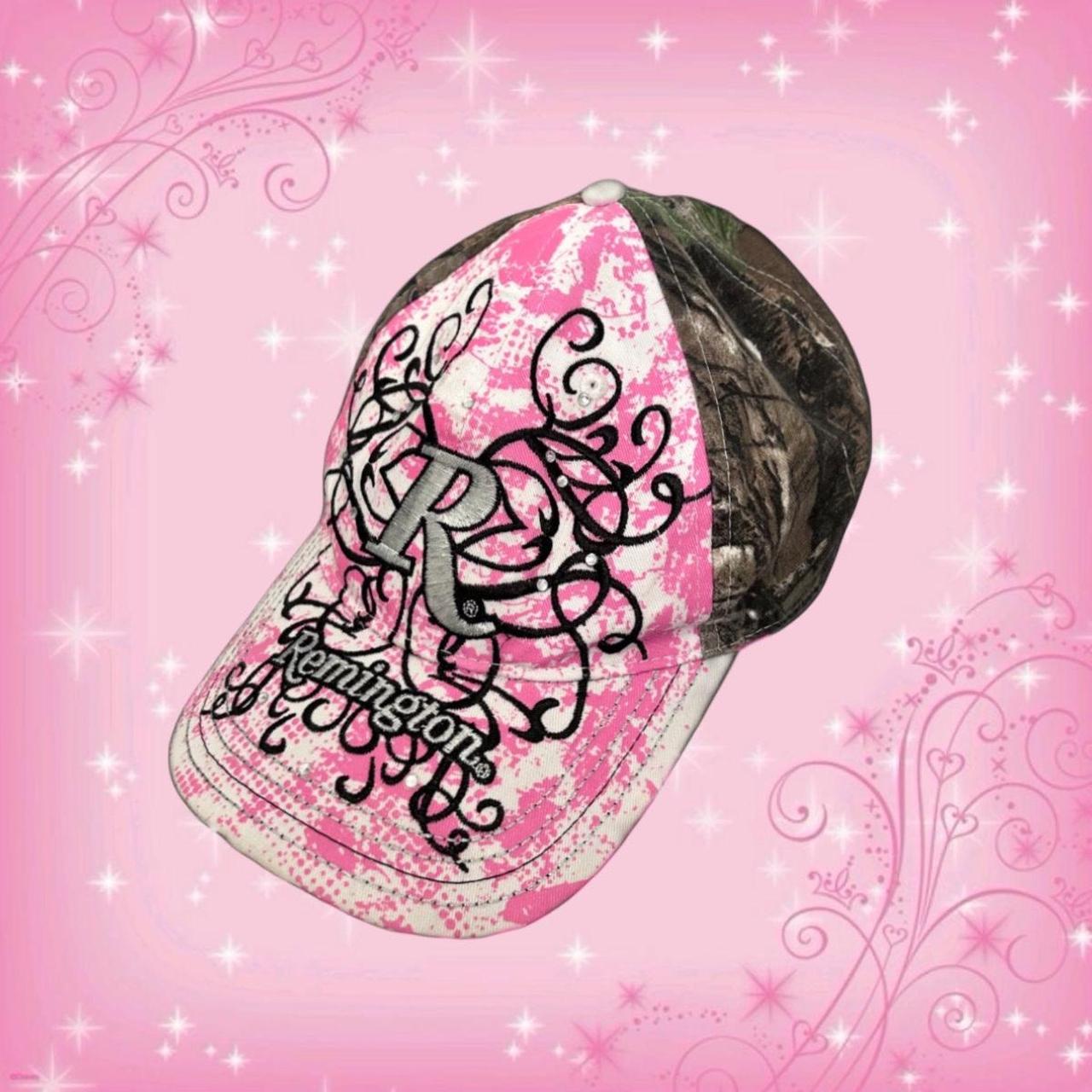 y2k pink camo baseball hat 💕 PLS DM ME B4 BUYING SO... - Depop