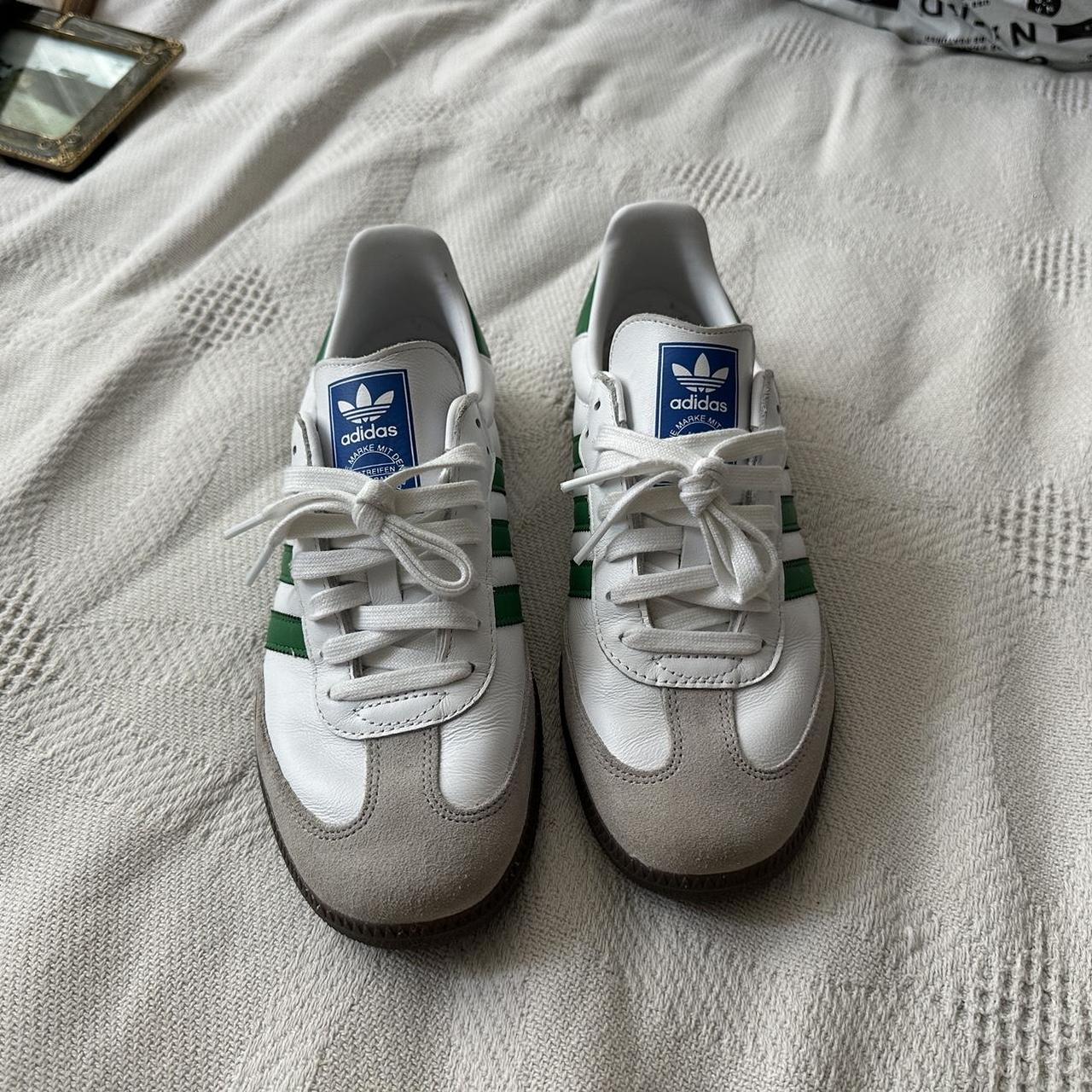 Adidas OG Sambas, size 10, hardly worn! - Depop