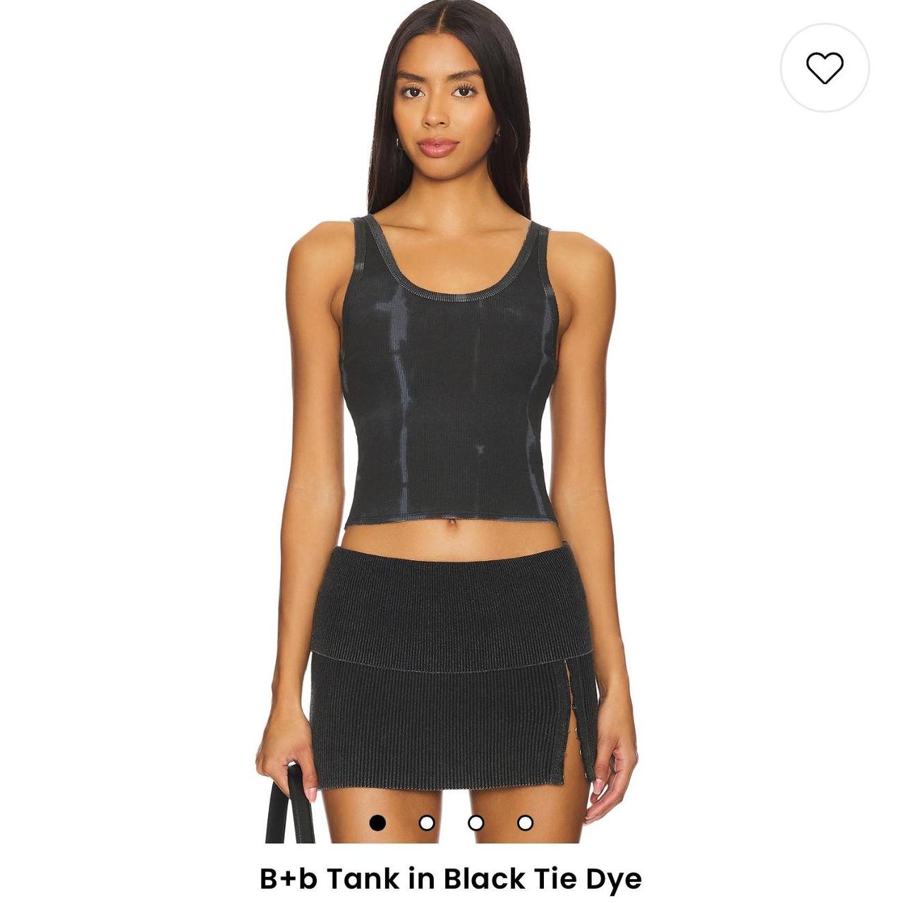 Bec + bridge tank in black tie dye xs, worn once - Depop
