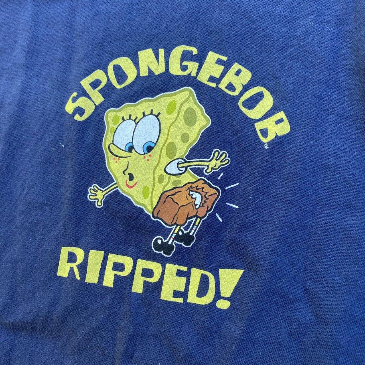 Vtg Spongebob Squarepants Ripped Pants Size Large... - Depop