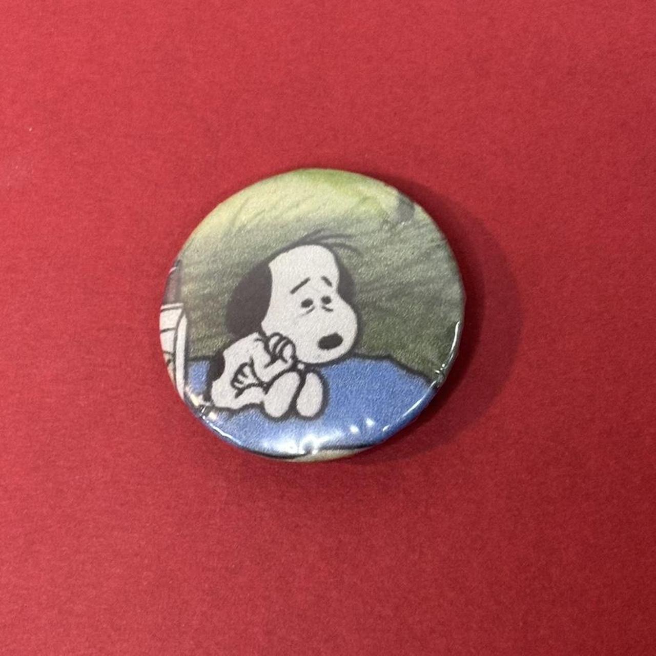 Sad snoopy pin 1.25 inch pins Snoopy peanuts... - Depop