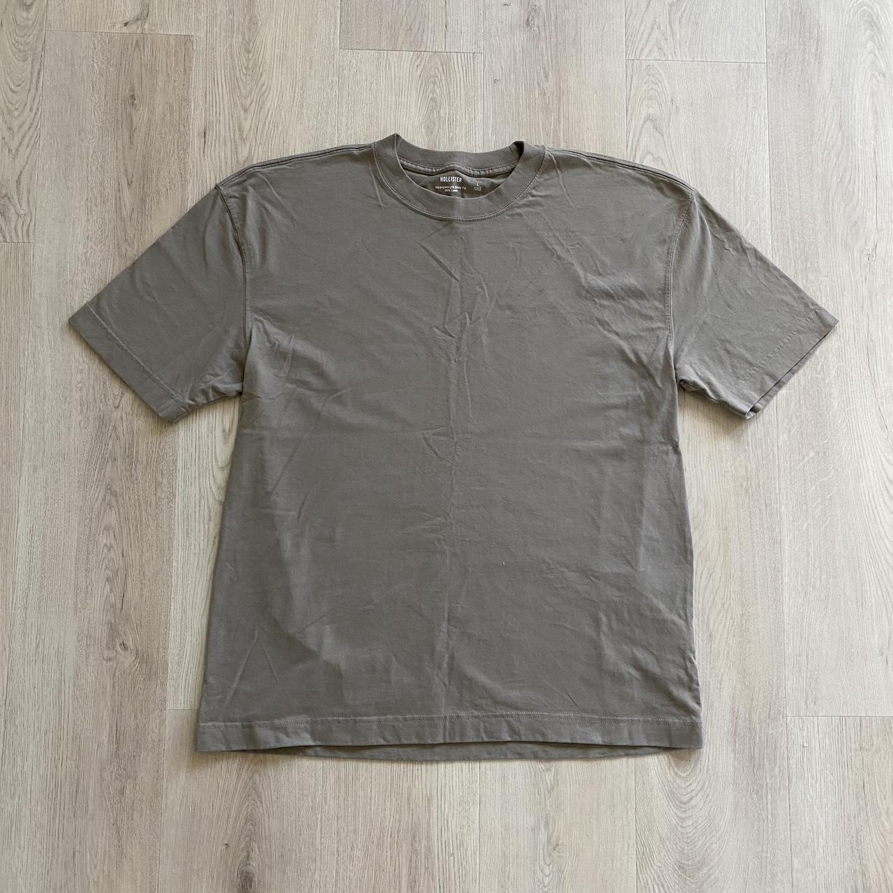 Men’s Plain Boxy Heavyweight Crew T-Shirt by... | Depop
