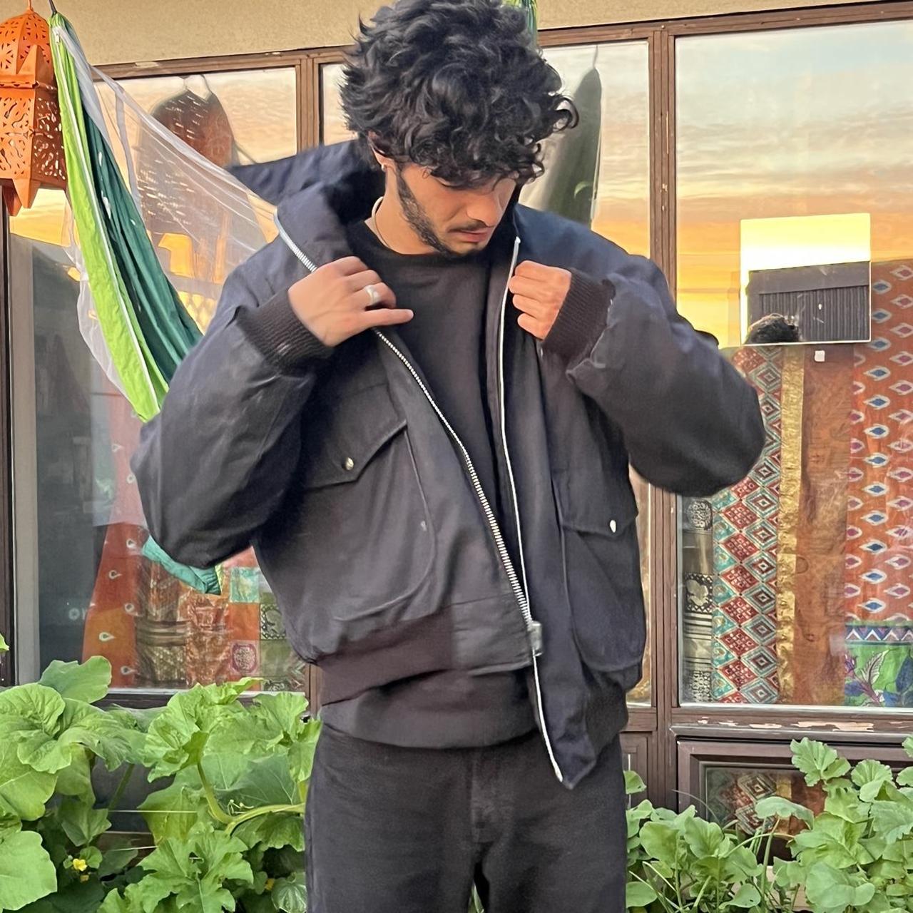 Cozy black FedEx bomber jacket! Super warm and cozy... - Depop