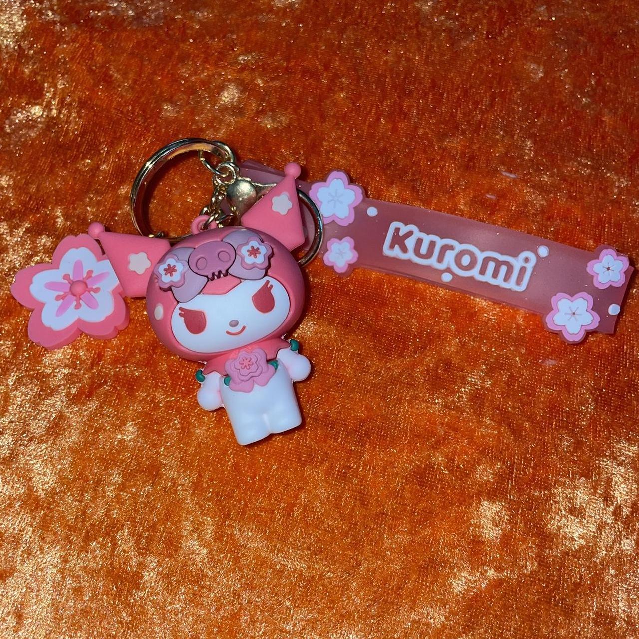 Pink Kuromi Keychain - homemade pink kuromi... - Depop
