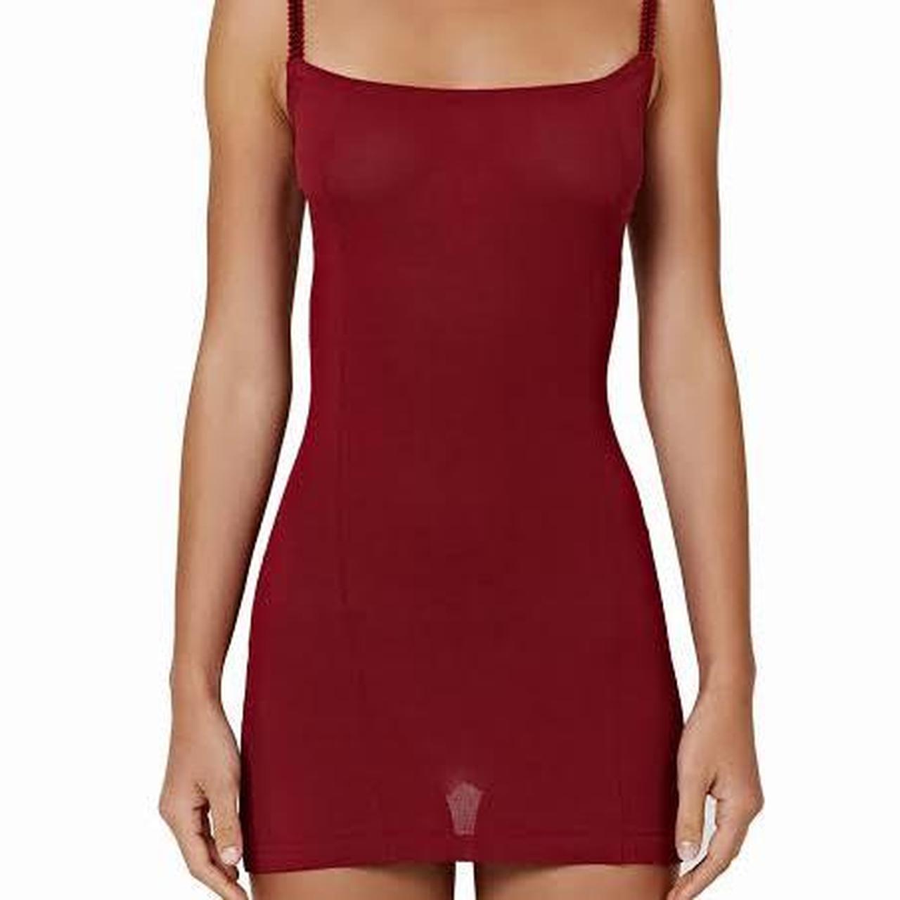 Bamba Red/burgundy dress with detachable rose Size... | Depop